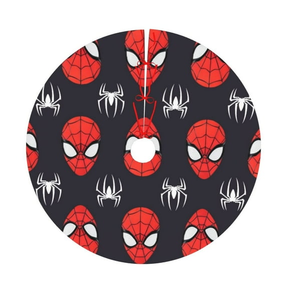 Cartoon Spider-Man Head Christmas Tree Skirt 48 Inch,Christmas ...