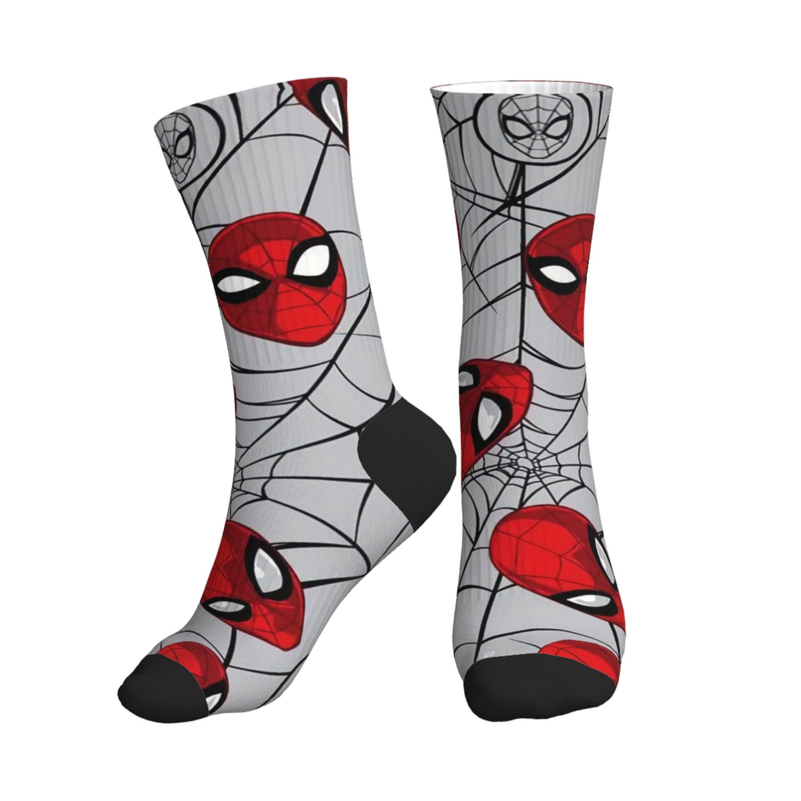 Cartoon Spider-Man Head98 Crew Socks, Funky Silky Comfort Socks For Men ...