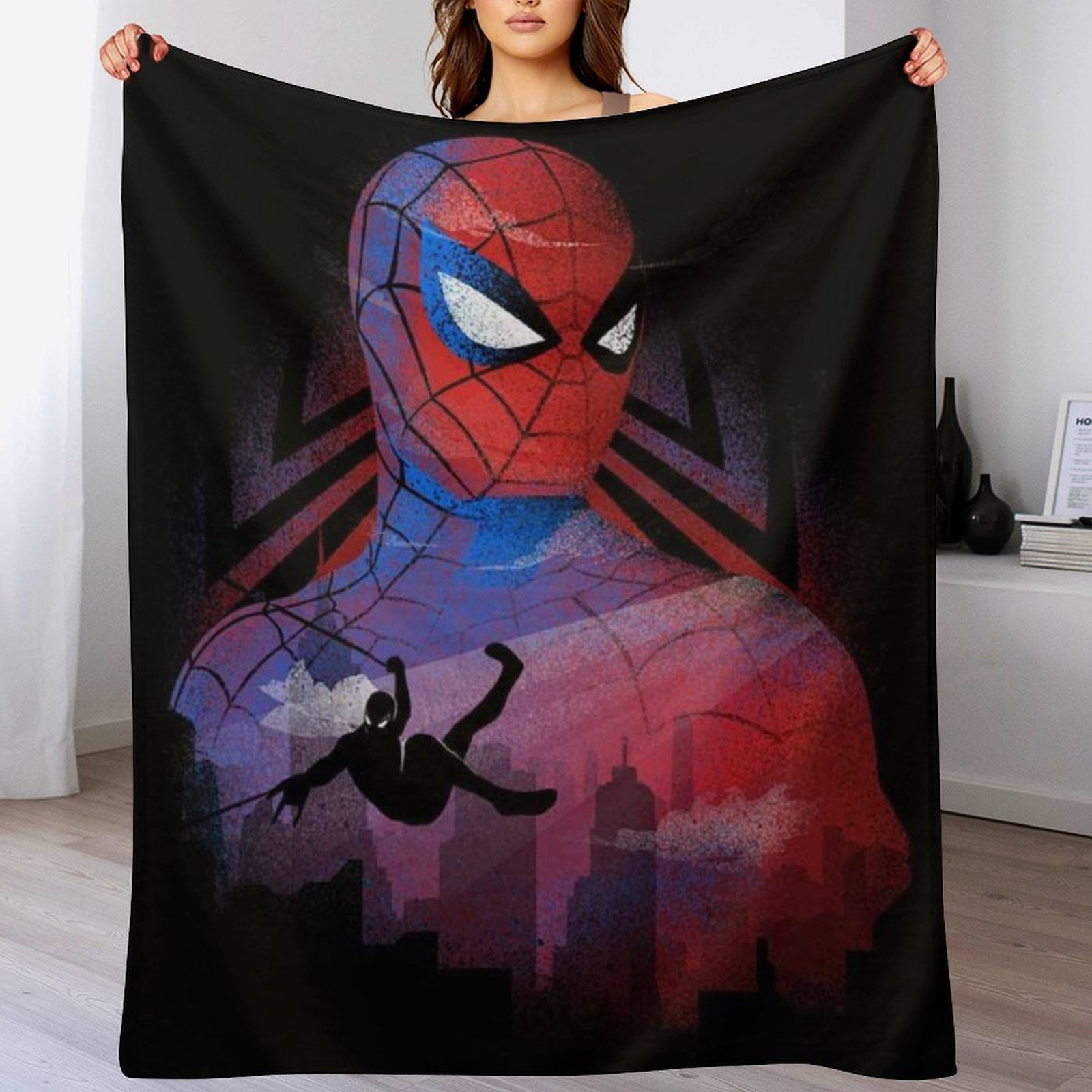 Cartoon Spider Man Throw Blanket Classic Super Soft Anime Flannel ...