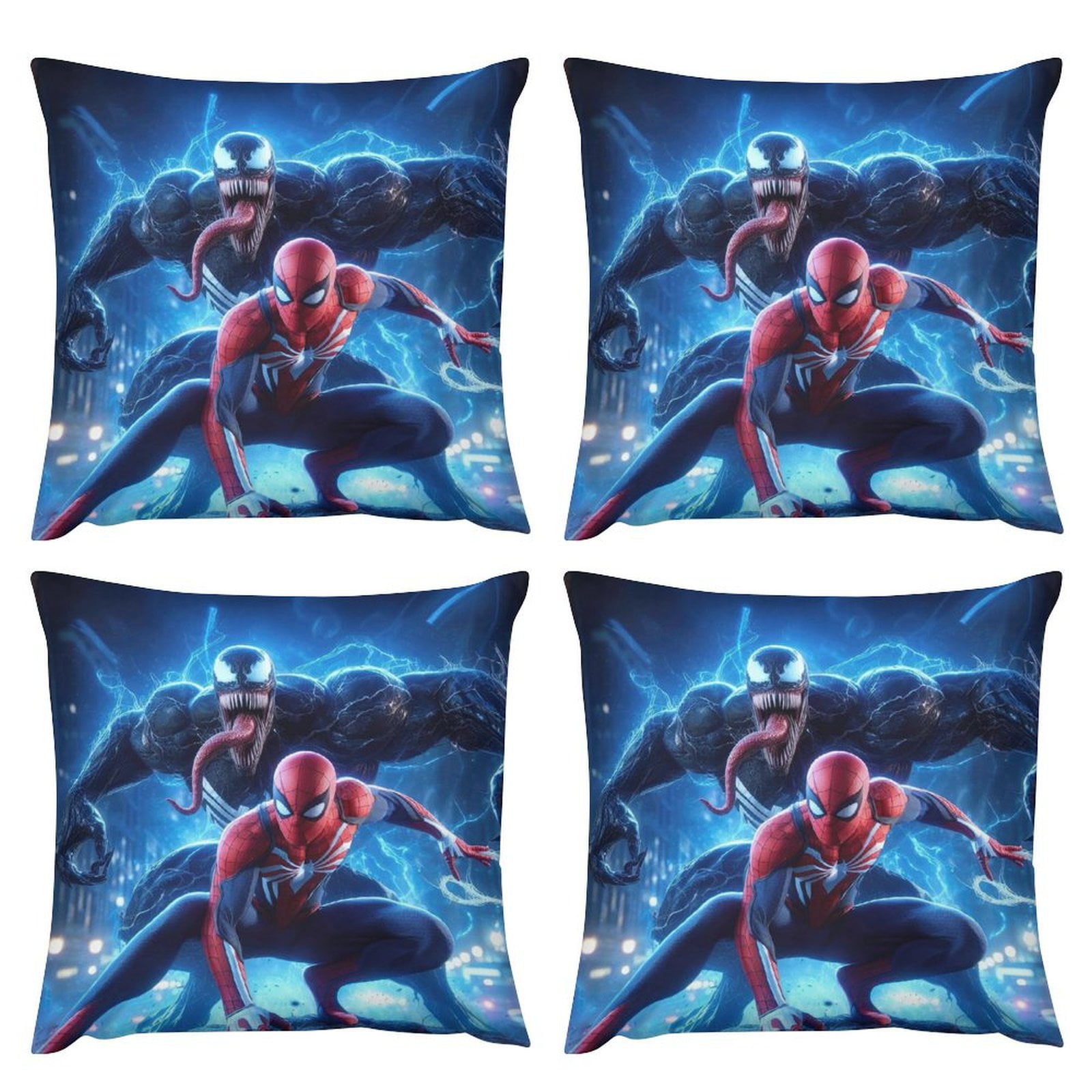 Cartoon Spider-Man Throw Pillow Covers Spider-Man Anime Decorative Soft ...