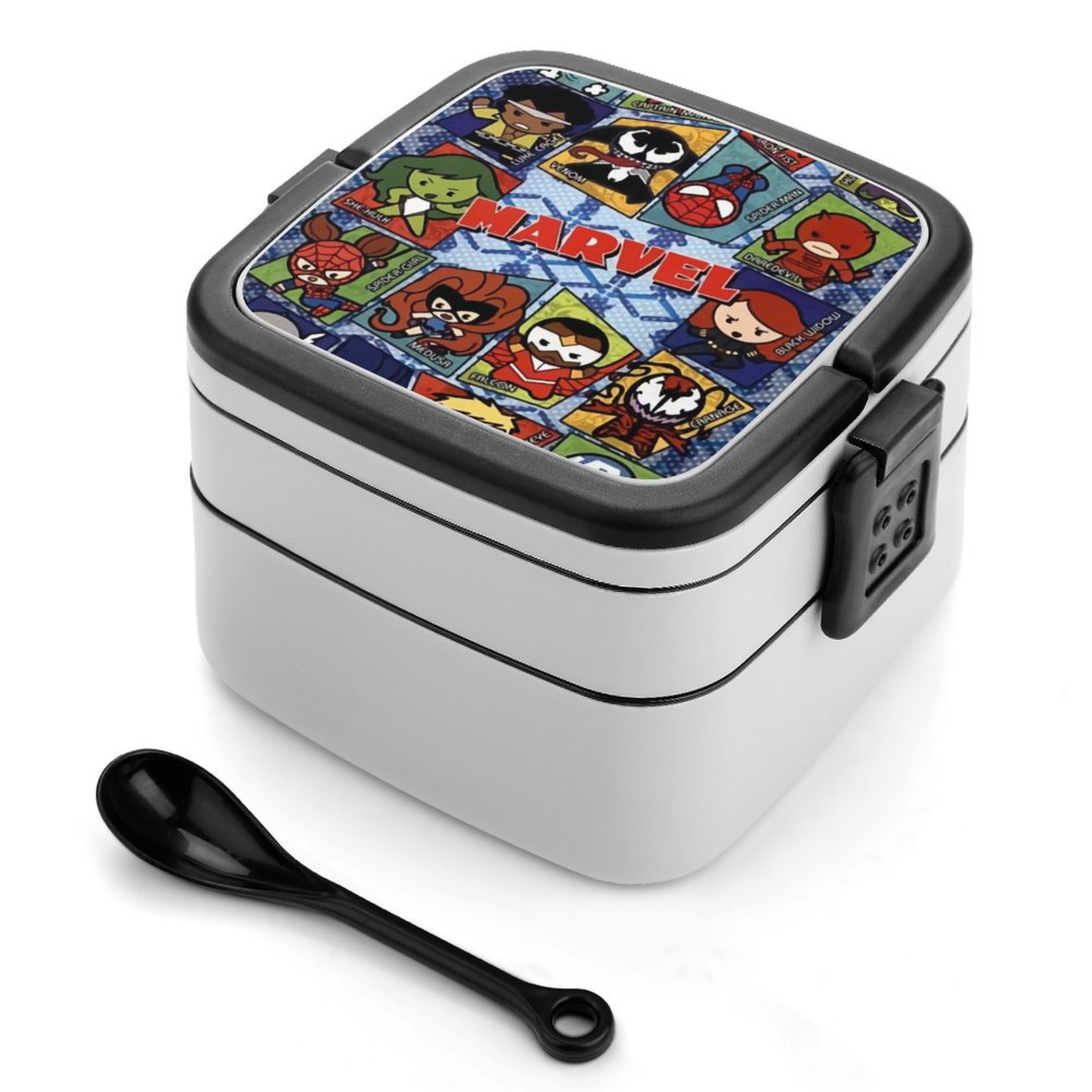 Cartoon Spider-Man03 Reusable Bento Boxes Lunch Box Double Layer ...