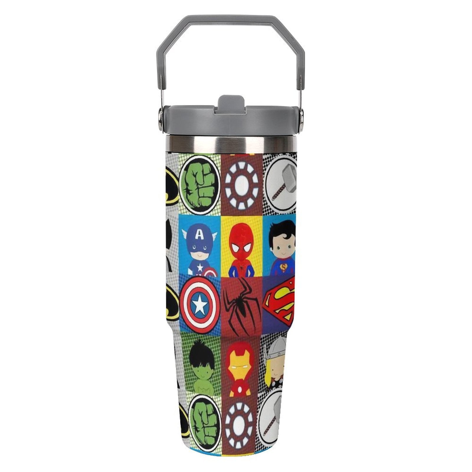 Cartoon Spider-Man698 30oz Insulated Water Bottle Tumbler Tumbler with Handle and Straw Lid ...
