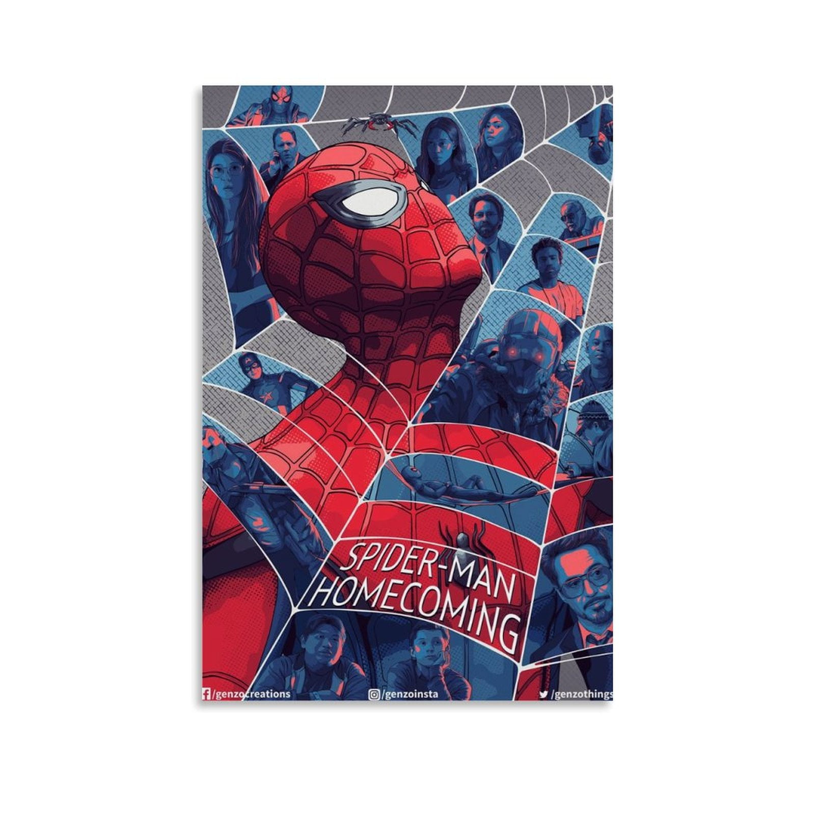 Cartoon Spider Wall Poster (2) Painting Vintage Poster Picture Print ...