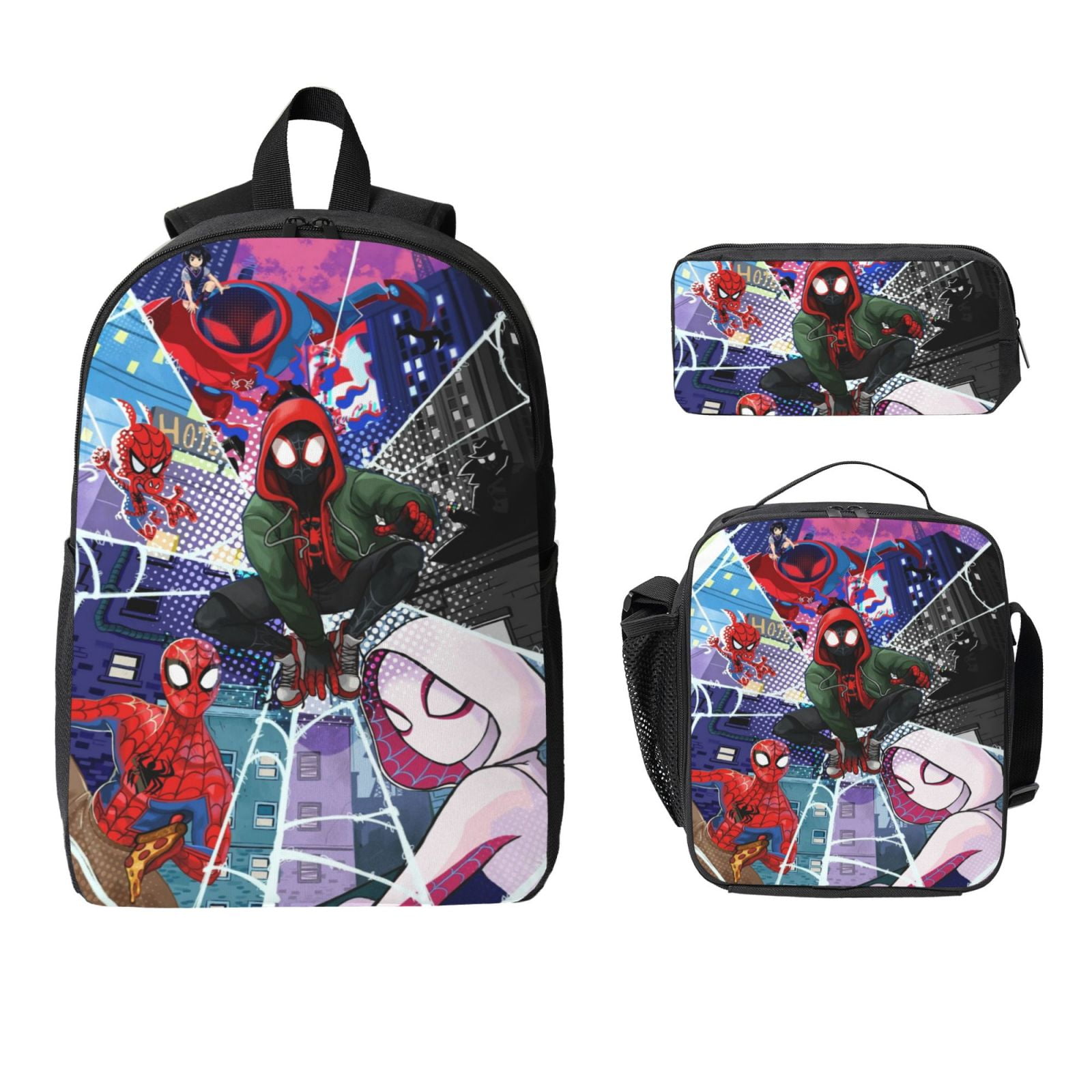 Cartoon Spider-man Backpack 17 Inches Large Capacity Backpacks with ...