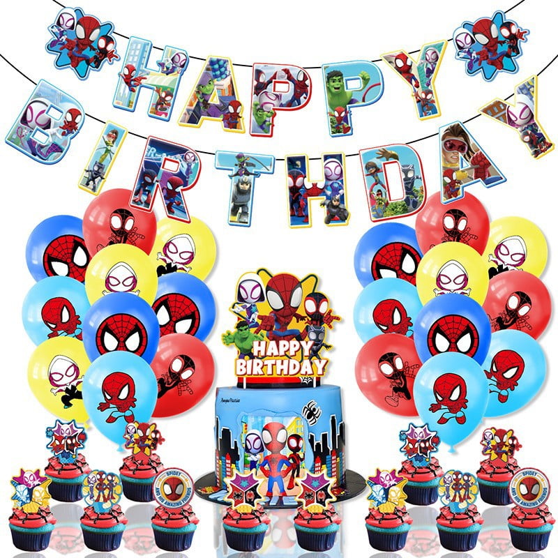 Cartoon Spidey Party Decorations, Birthday Supplies including Banners ...