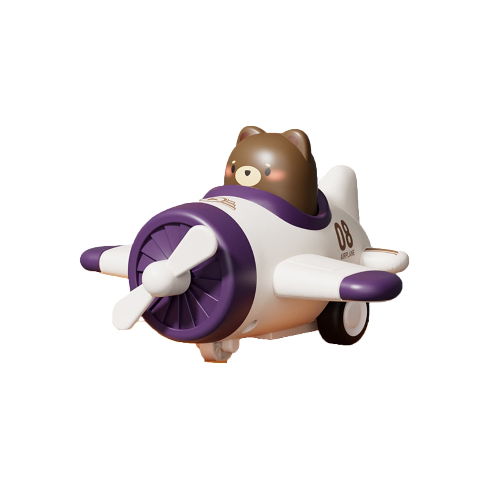 Cartoon Spiral Propeller Plane Model Inertia Toy Car, Fun Spinning ...