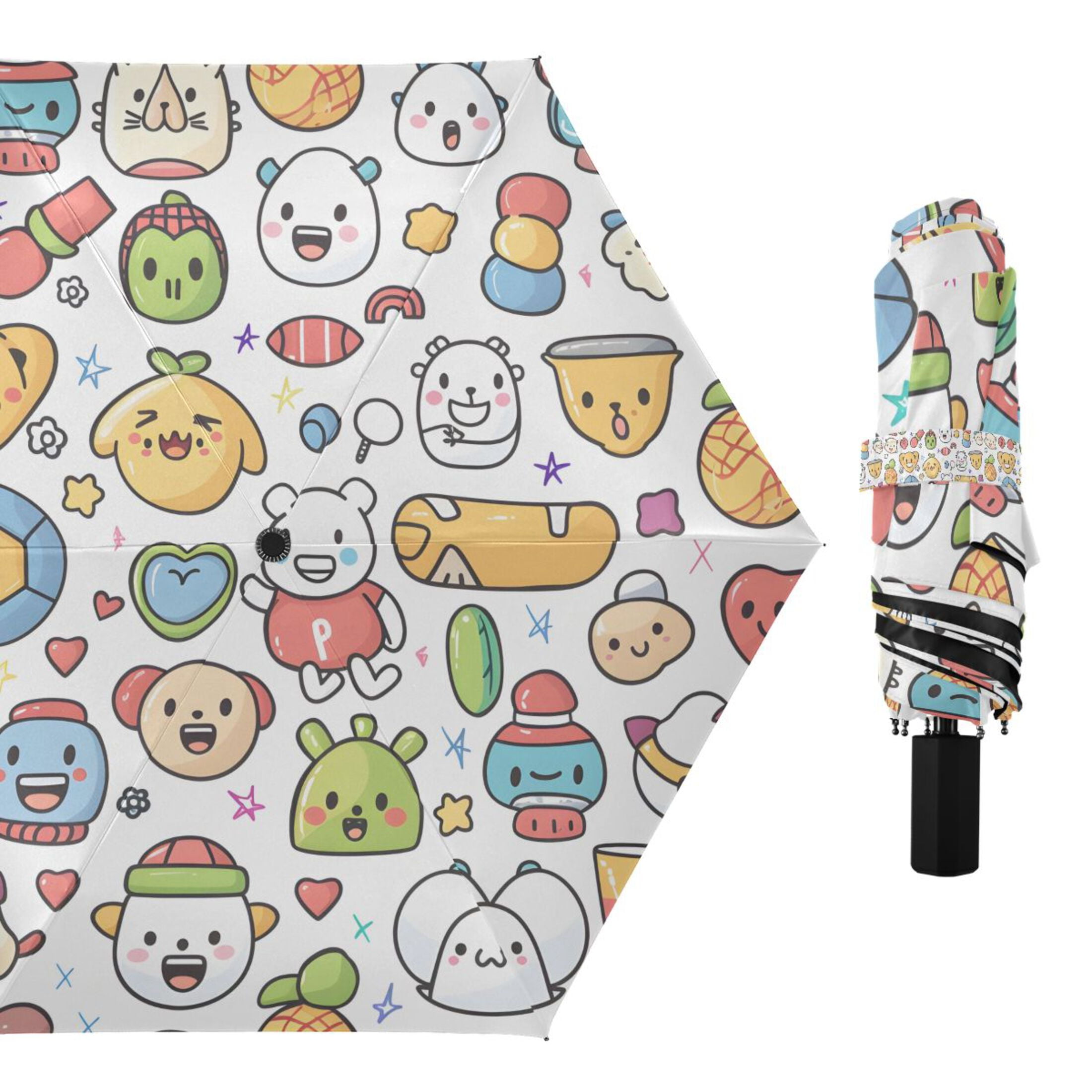 Cartoon Sport Items Compact Sun Umbrella Windproof Travel Umbrellas for ...