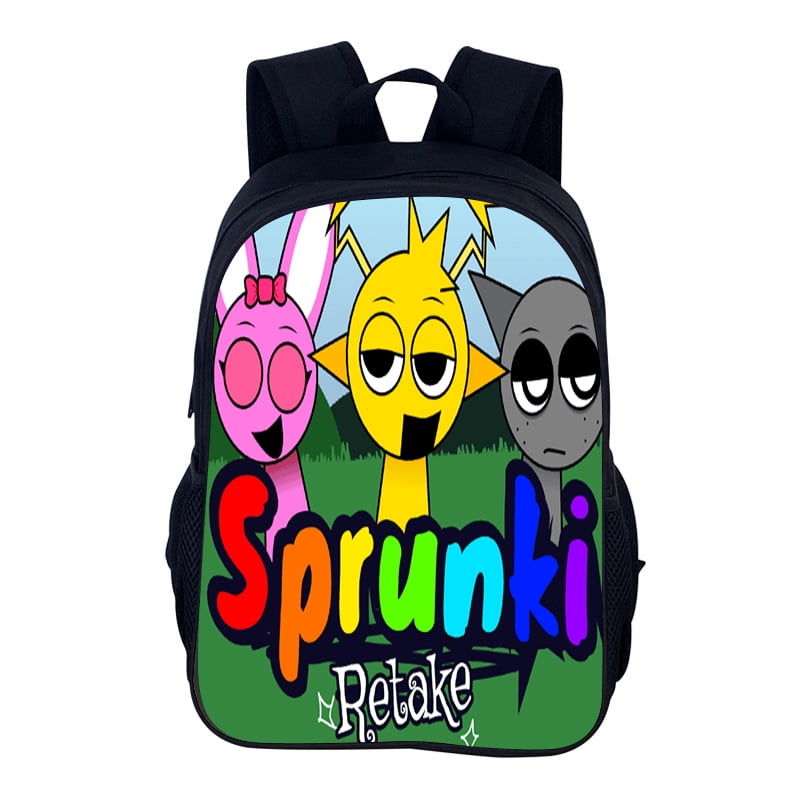 Cartoon Sprunki 3pcs Set Backpack School Bags Shoulder Bag Camping Book ...