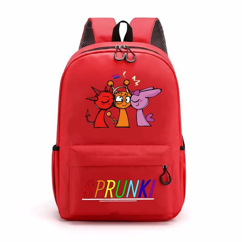 Cartoon Sprunki School Backpack,17 inch Large Capacity Sprunki Game ...
