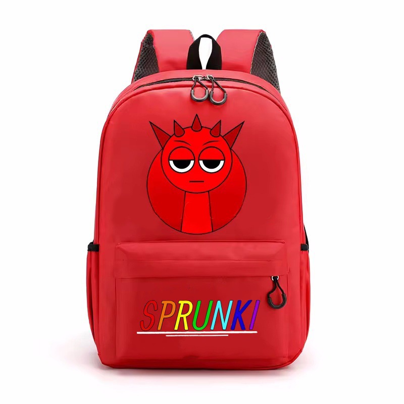 Cartoon Sprunki School Backpack,17 inch Large Capacity Sprunki Game ...