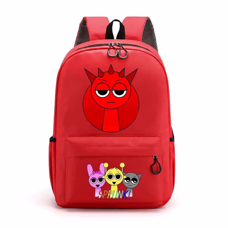 Cartoon Sprunki School Backpack,17 inch Large Capacity Sprunki Game ...