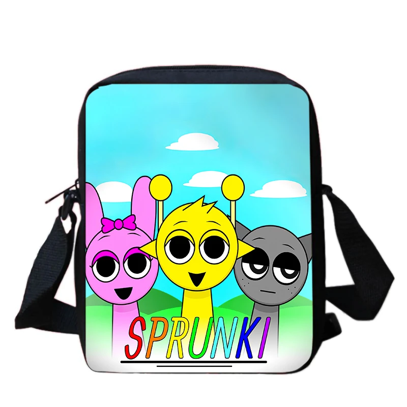 Cartoon Sprunki School Backpack With Shoulder Bags, Light Weight Bags ...