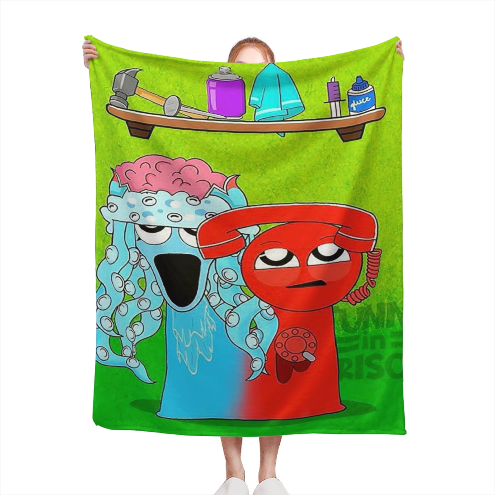 Cartoon Sprunkie Blanket, Super Soft and Warm Blankets for Couch, Sofa ...