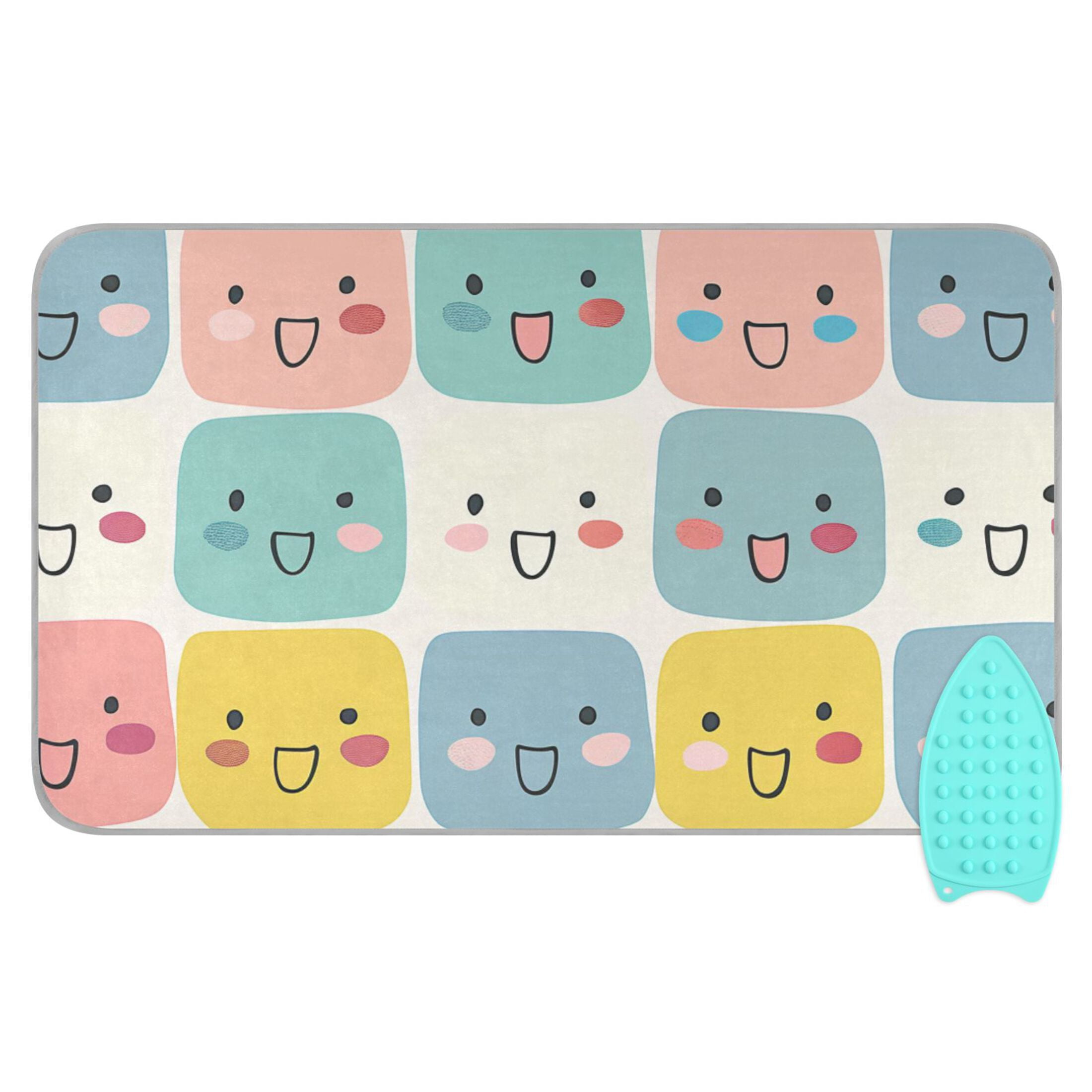 Cartoon Square Faces Ironing Board Covers Heat Resistant Ironing Pad ...