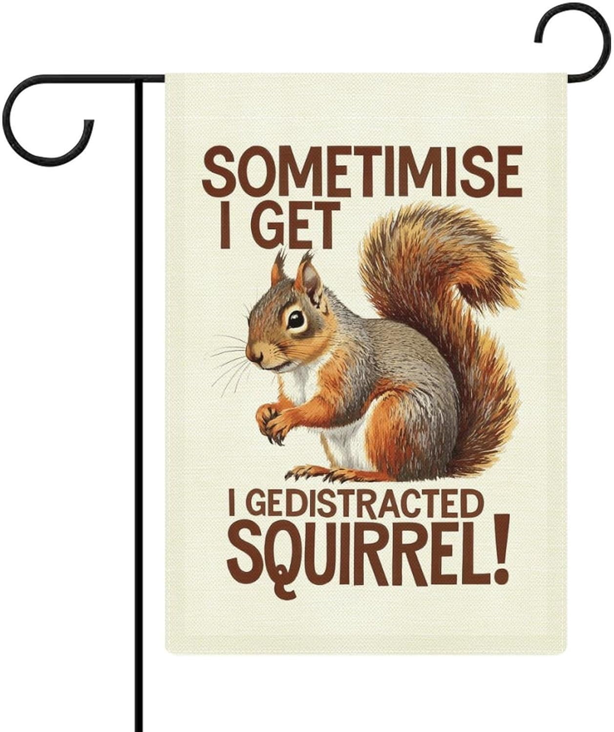 Cartoon Squirrel Garden Flag 12x18 Inch Double Sided for Outside Small ...