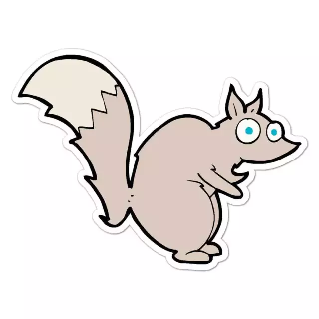 Cartoon Squirrel Sticker Indoor Outdoor Phone Decal Water Bottle ...