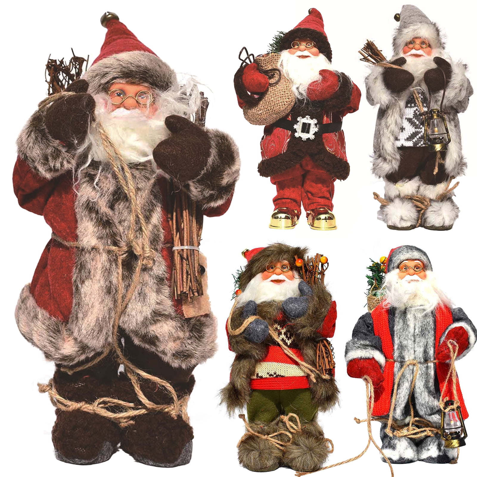 Cartoon Standing Santa Claus Display Mold Doll Christmas Ornament Kids ...