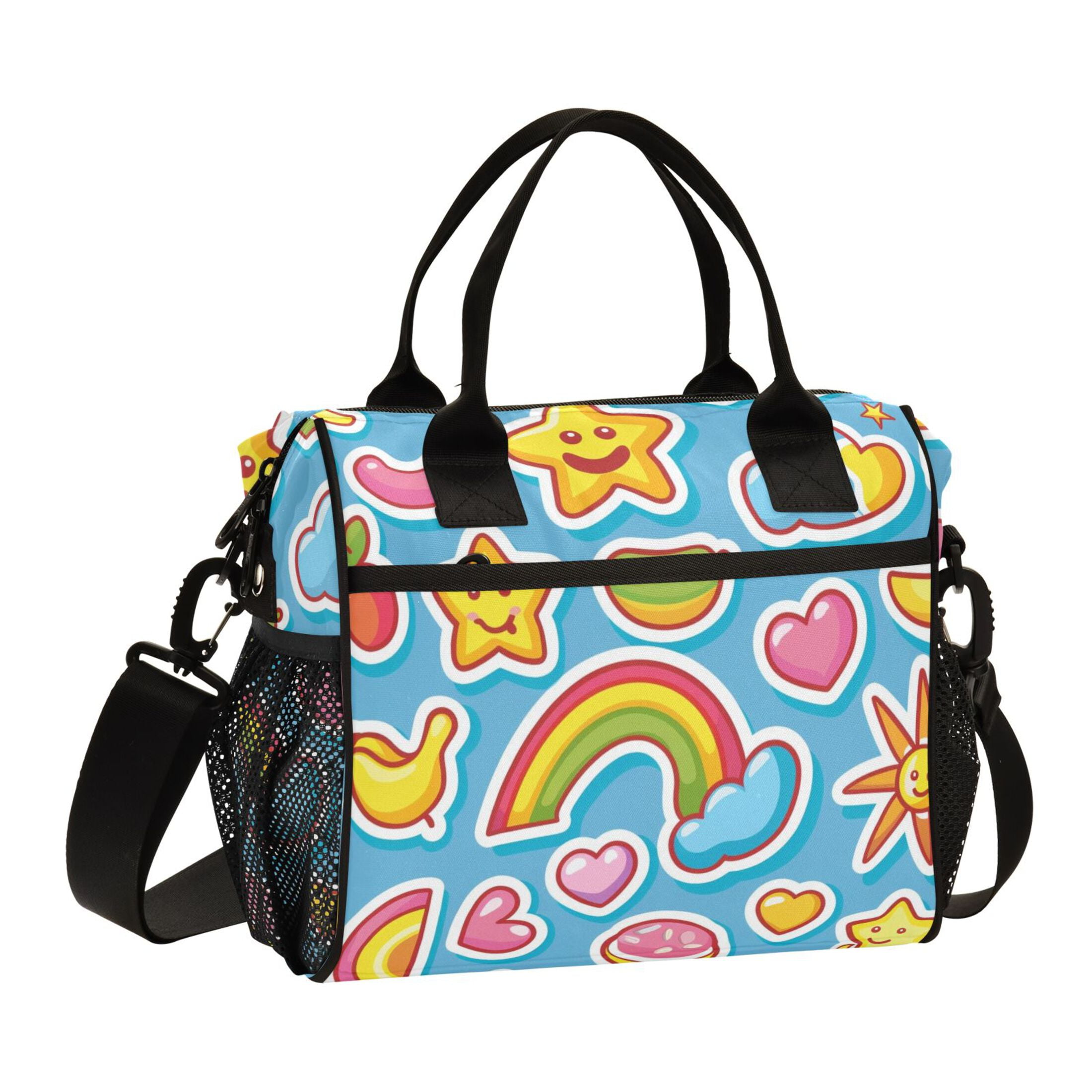 Cartoon Star Heart Rainbow Sun Lunch Bag Insulated Lunch Box Leakproof ...