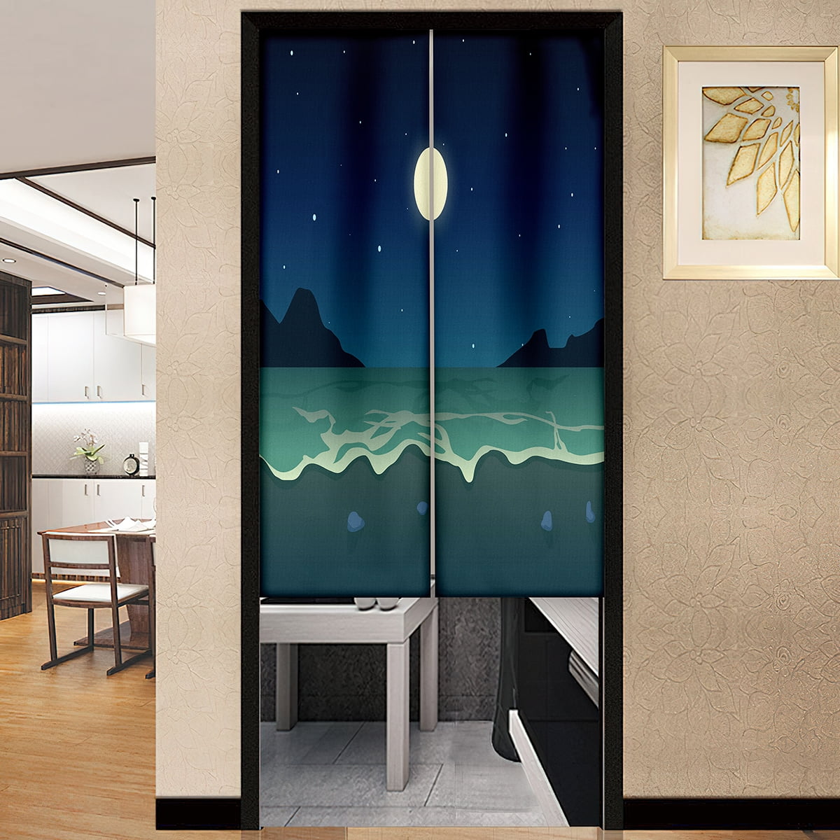 Cartoon Star Moon Clouds Door Curtain Children's Study Bedroom ...