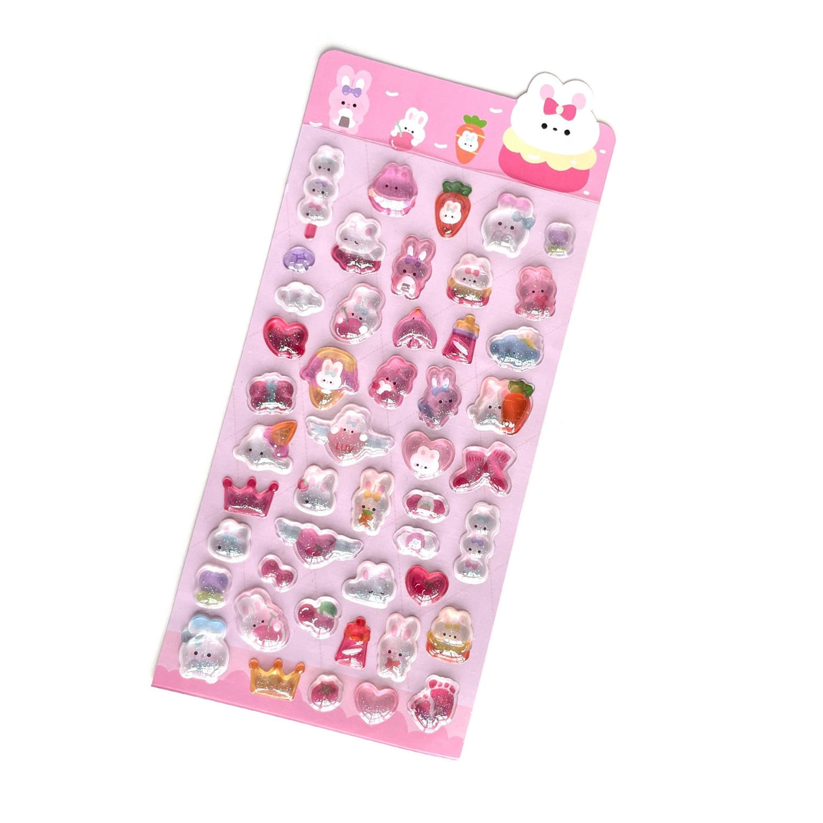 Cartoon Stickers with Glitter Coating for Kids Art Projects ...