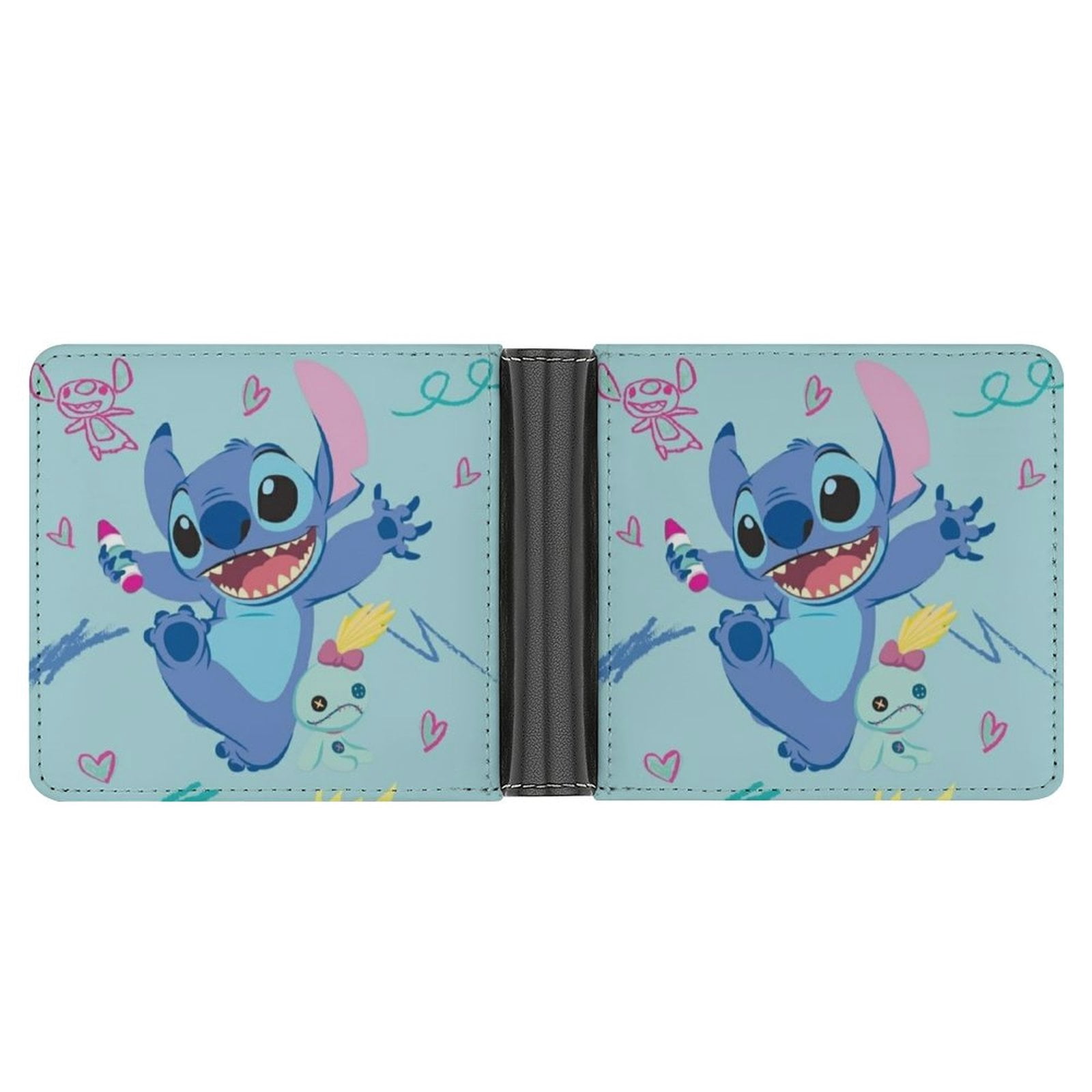 Cartoon Sticth Funny Billfold Wallet Credit Card Holder Slim Passcase ...