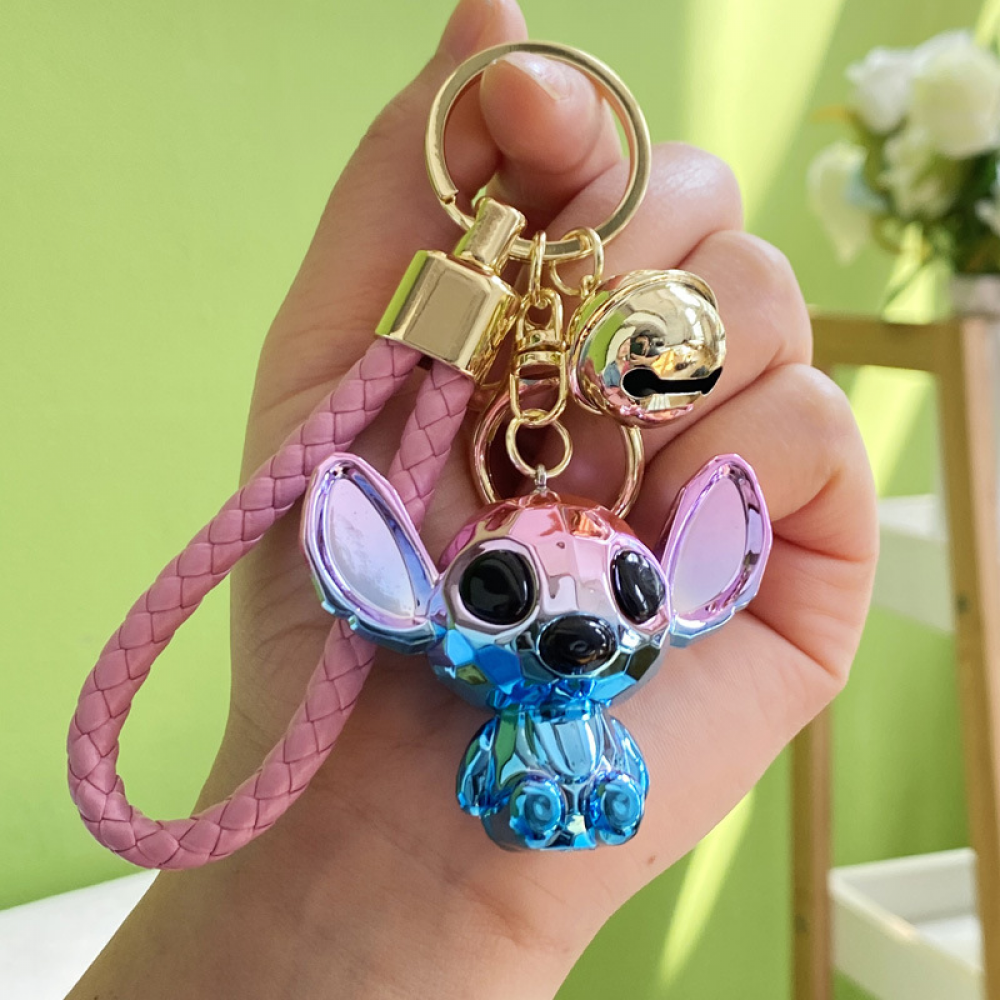 Cartoon Stitch Action Figure Keychain, Colorful Anime Keyrings for ...