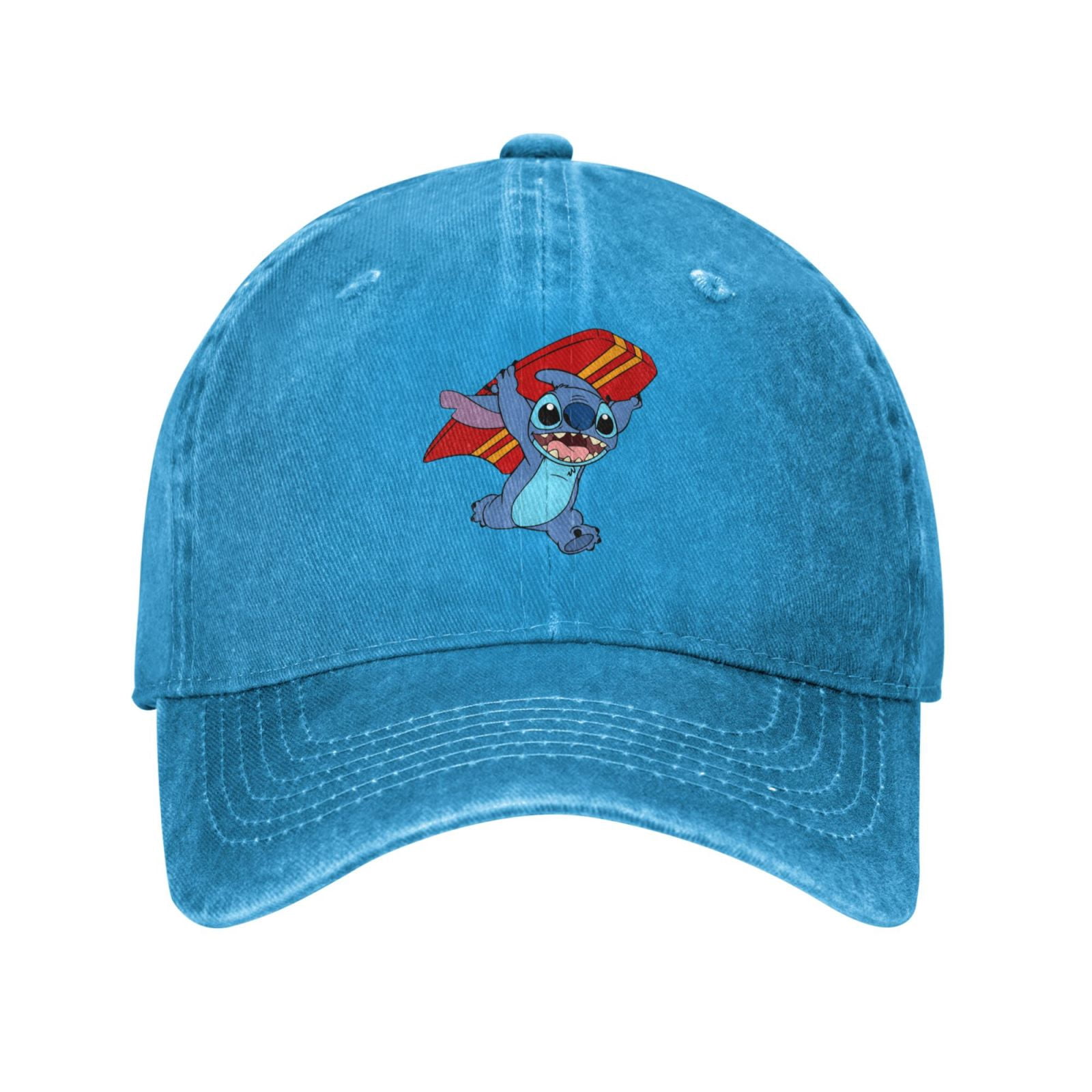 Cartoon Stitch Baseball Cap Adjustable Washed Denim Baseball Cap Casual ...