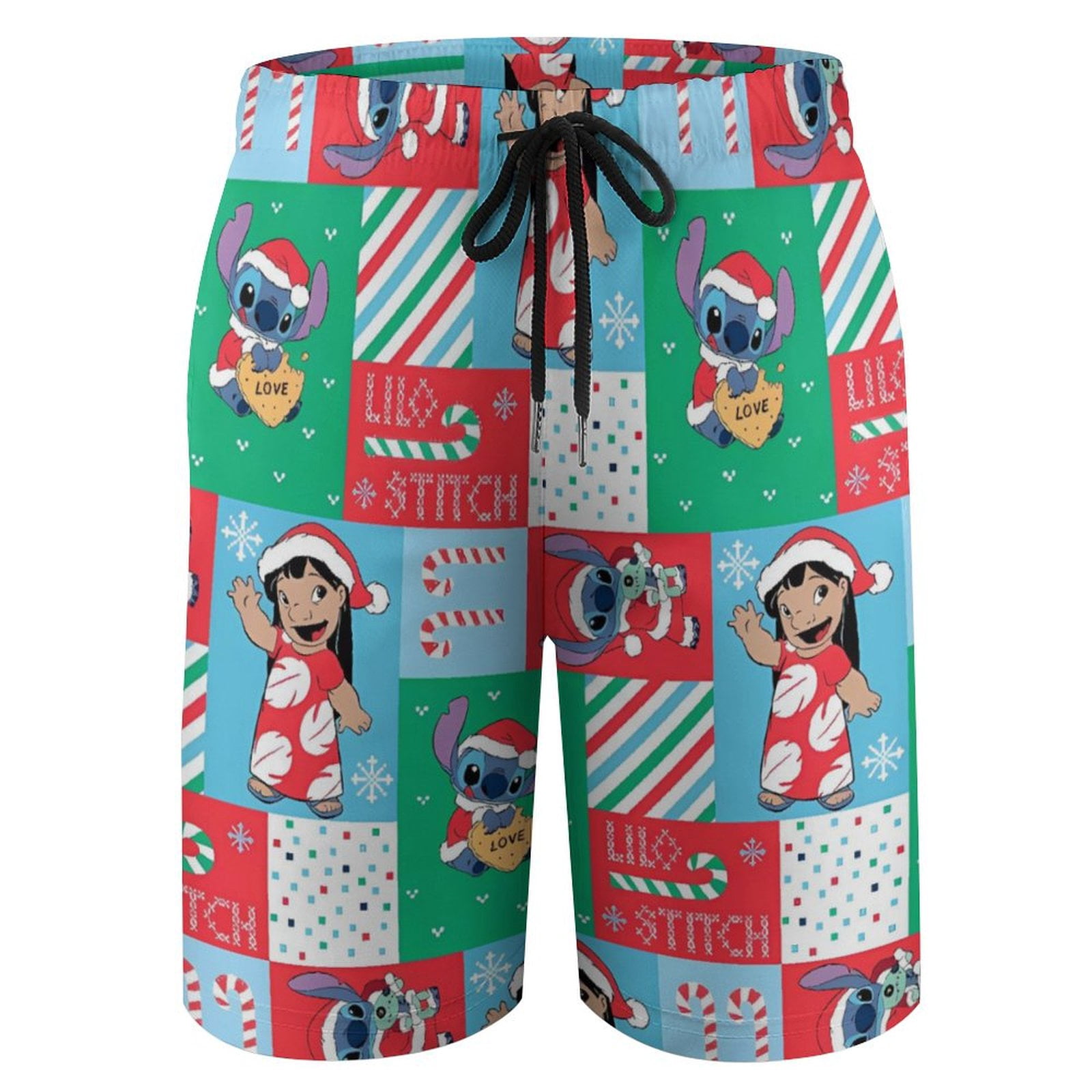 Cartoon Stitch Boys Swim Trunks with Pocket Quick Dry Swimwear Swim ...