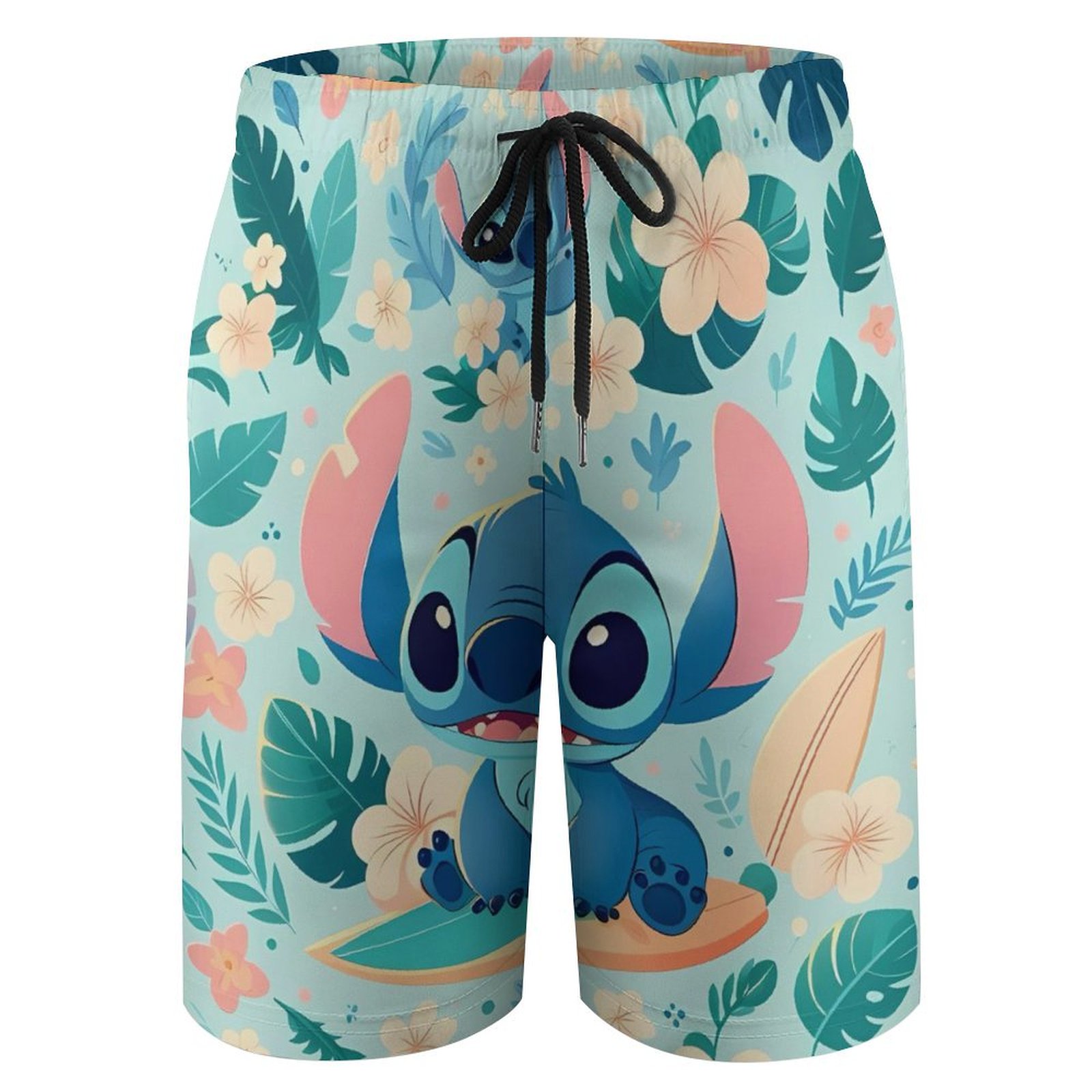 Cartoon Stitch Boys Swim Trunks with Pocket Quick Dry Swimwear Trunks ...