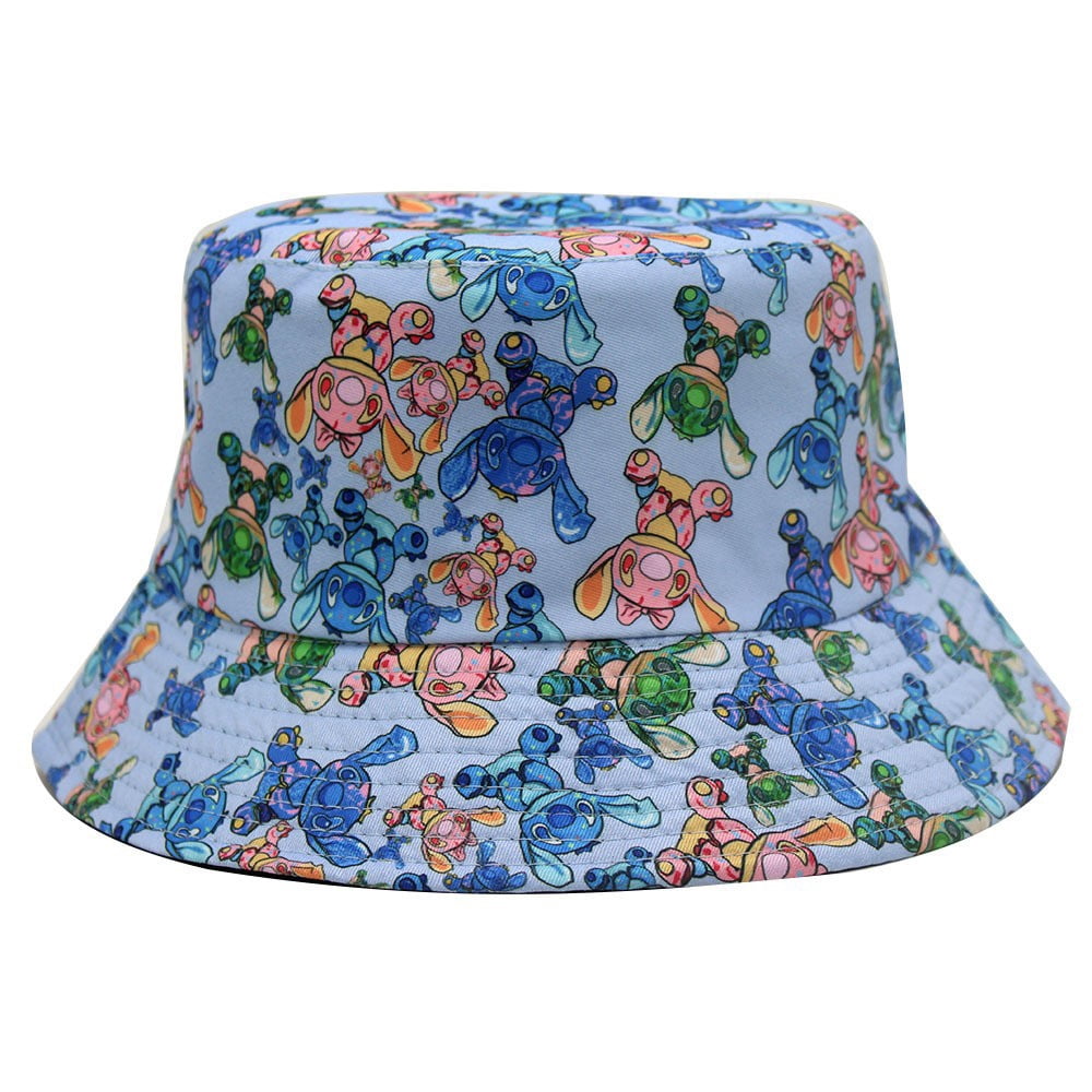 Cartoon Stitch Bucket Hats Unisex Cute Hat Summer Travel Beach ...