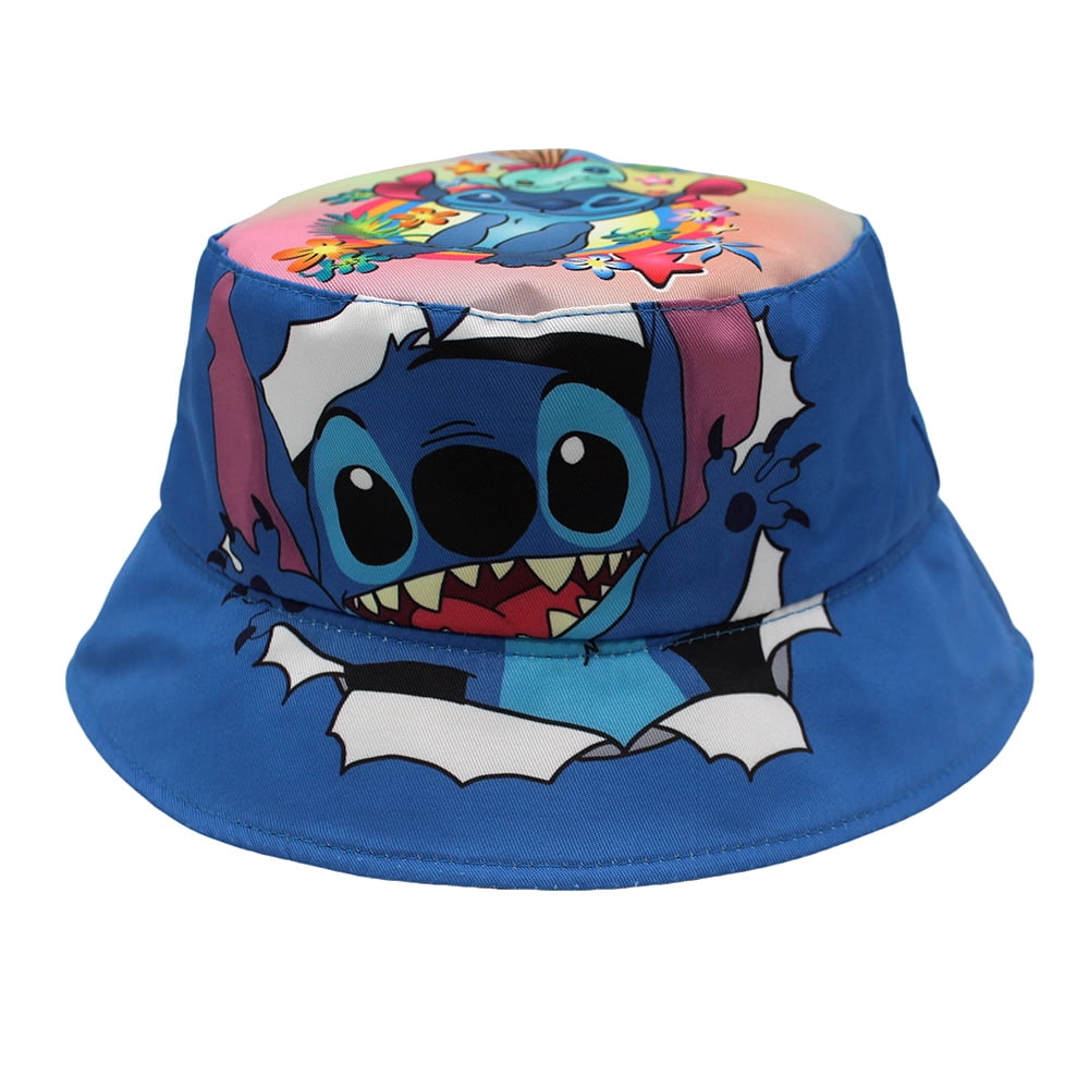 Cartoon Stitch Bucket Hats Unisex Cute Hat Summer Travel Beach ...