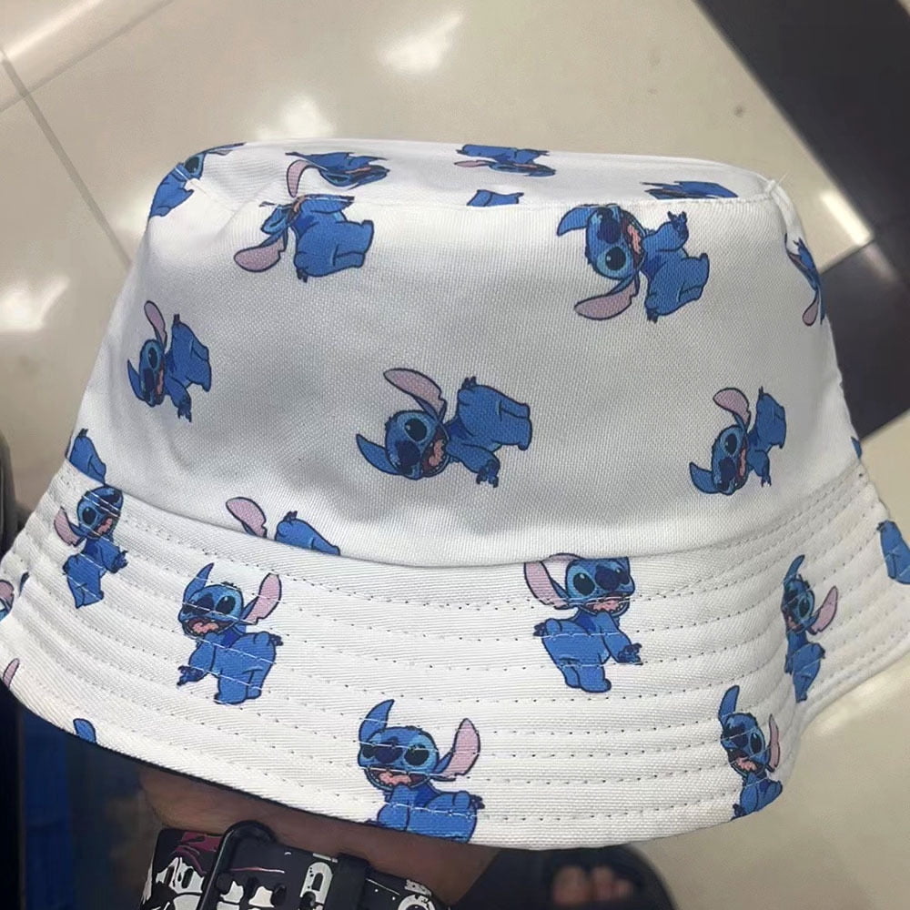 Cartoon Stitch Bucket Hats Unisex Cute Hat Summer Travel Beach ...