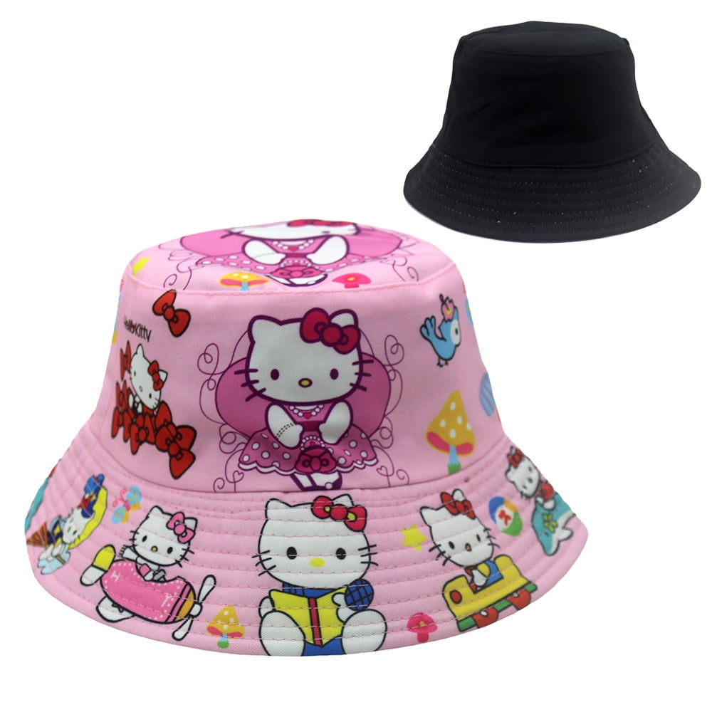 Cartoon Stitch Bucket Hats Unisex Cute Kuromi Hat Summer Travel Beach ...