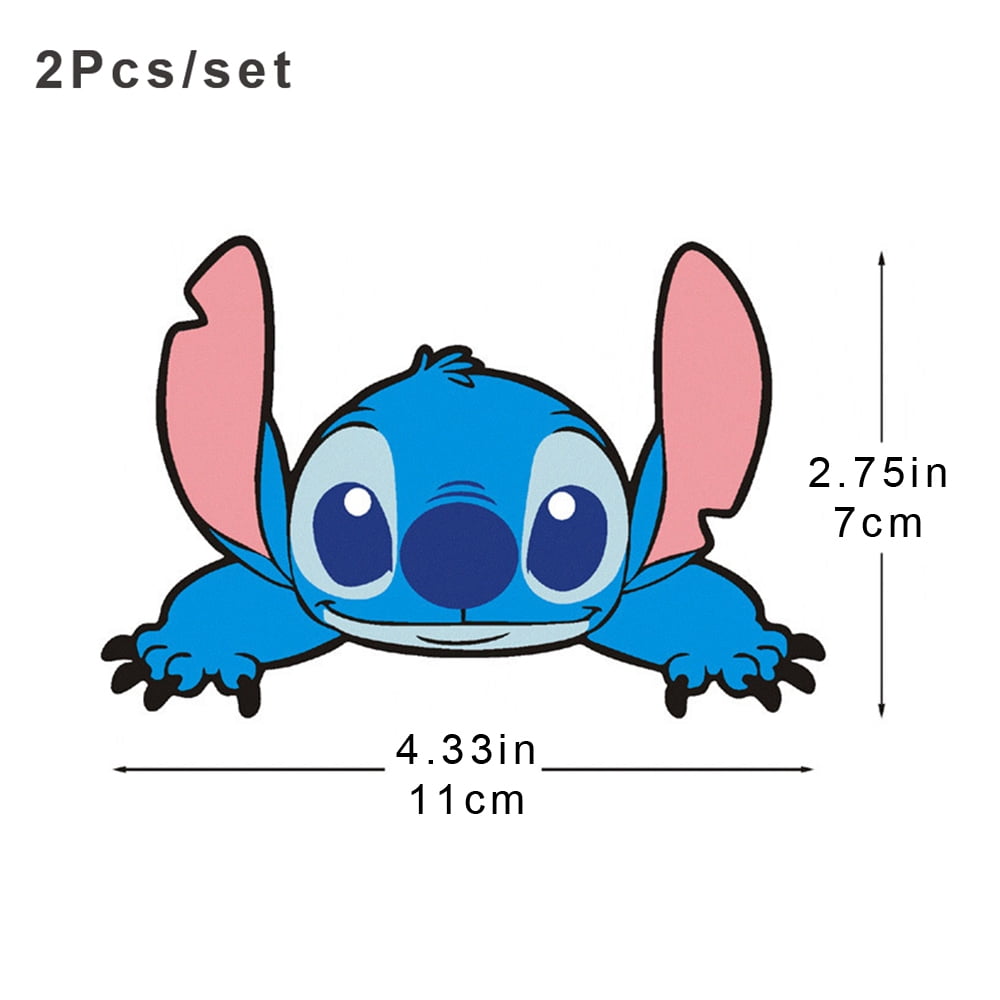 Cartoon Stitch Car Rearview Mirror Reflective Stickers, Scratch ...