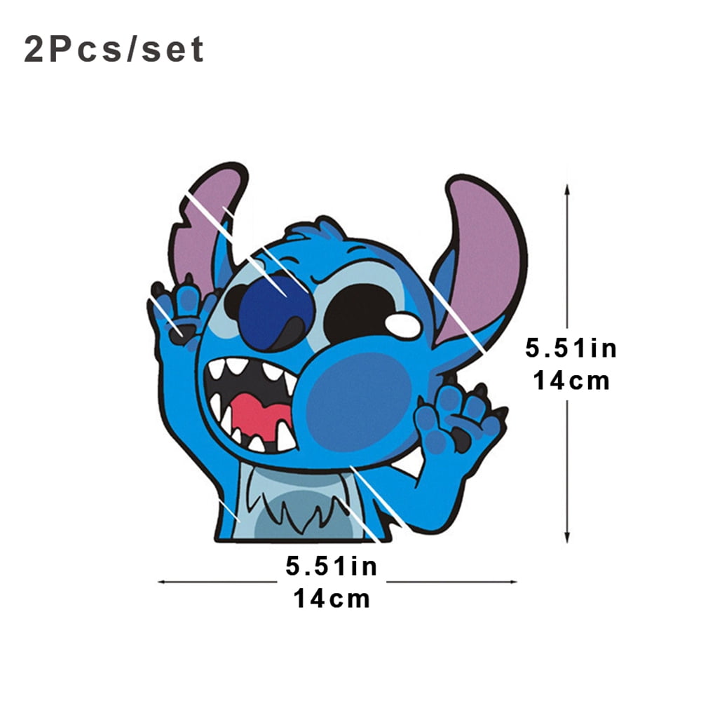 Cartoon Stitch Car Rearview Mirror Reflective Stickers, Scratch ...