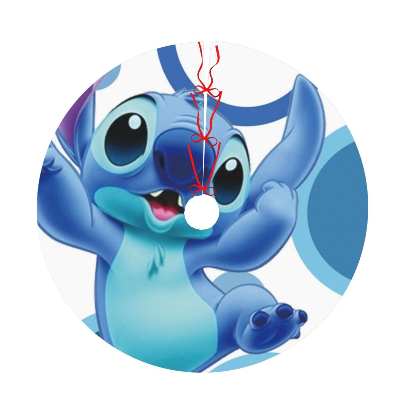 Cartoon Stitch Christmas Tree Skirt 48 inch,Farmhouse Holiday Tree ...