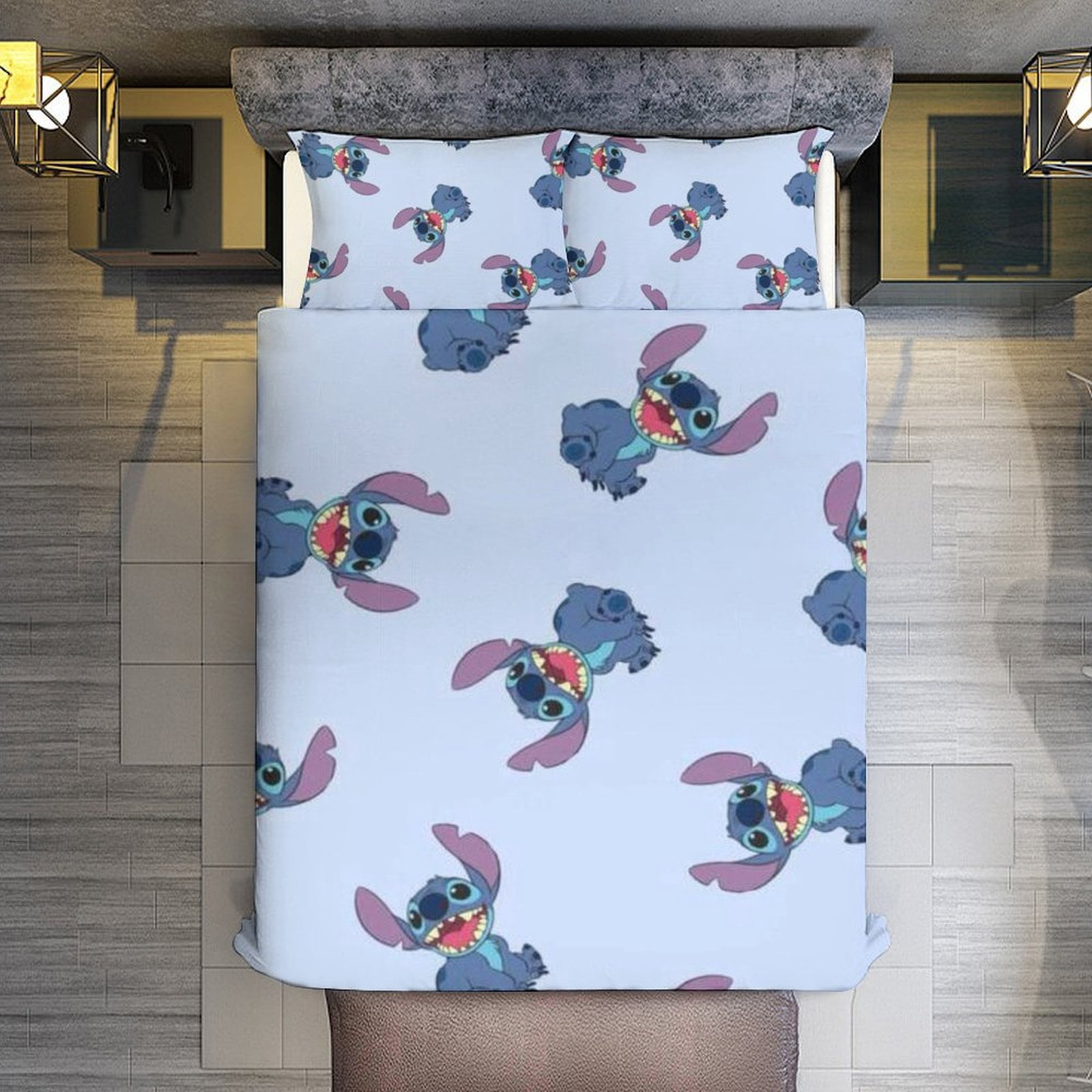 Cartoon Stitch Duvet Cover,Bedding Set 3pcs for Kids Boys Girls Teens ...