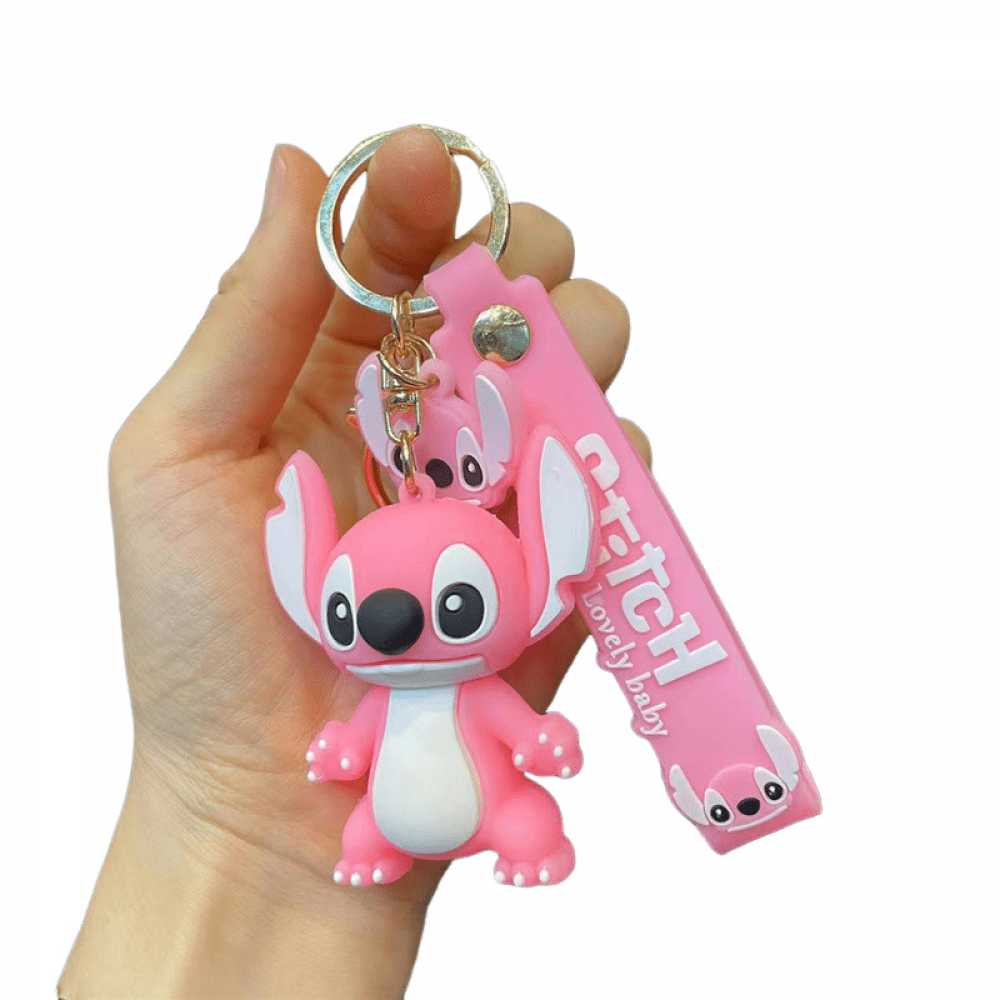Cartoon Stitch Keychains for Girls Boys, Cute PVC Pendant Keychains ...