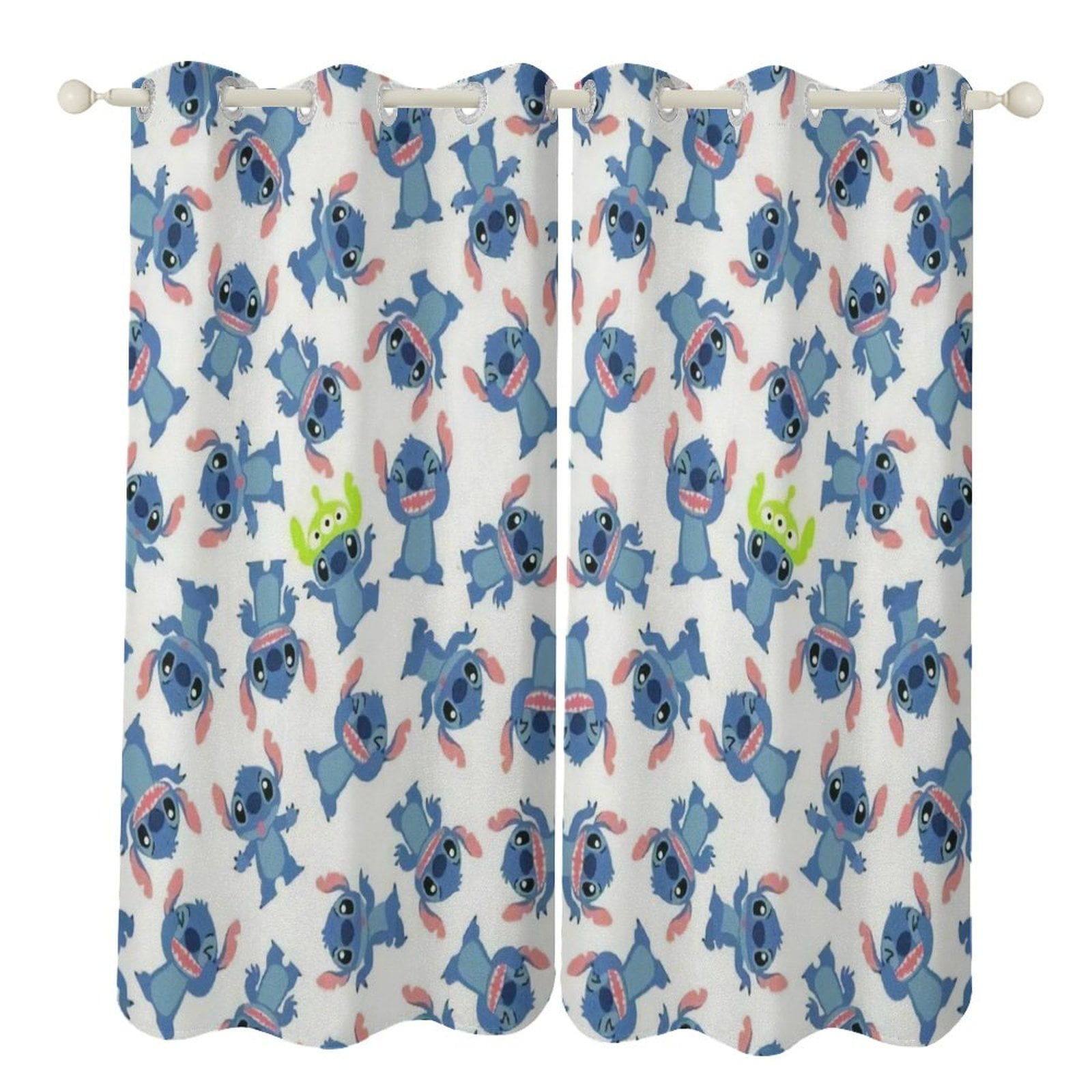 Cartoon Stitch Kids Curtains 52 X 72 Inch,Cartoon Blackout Curtains ...