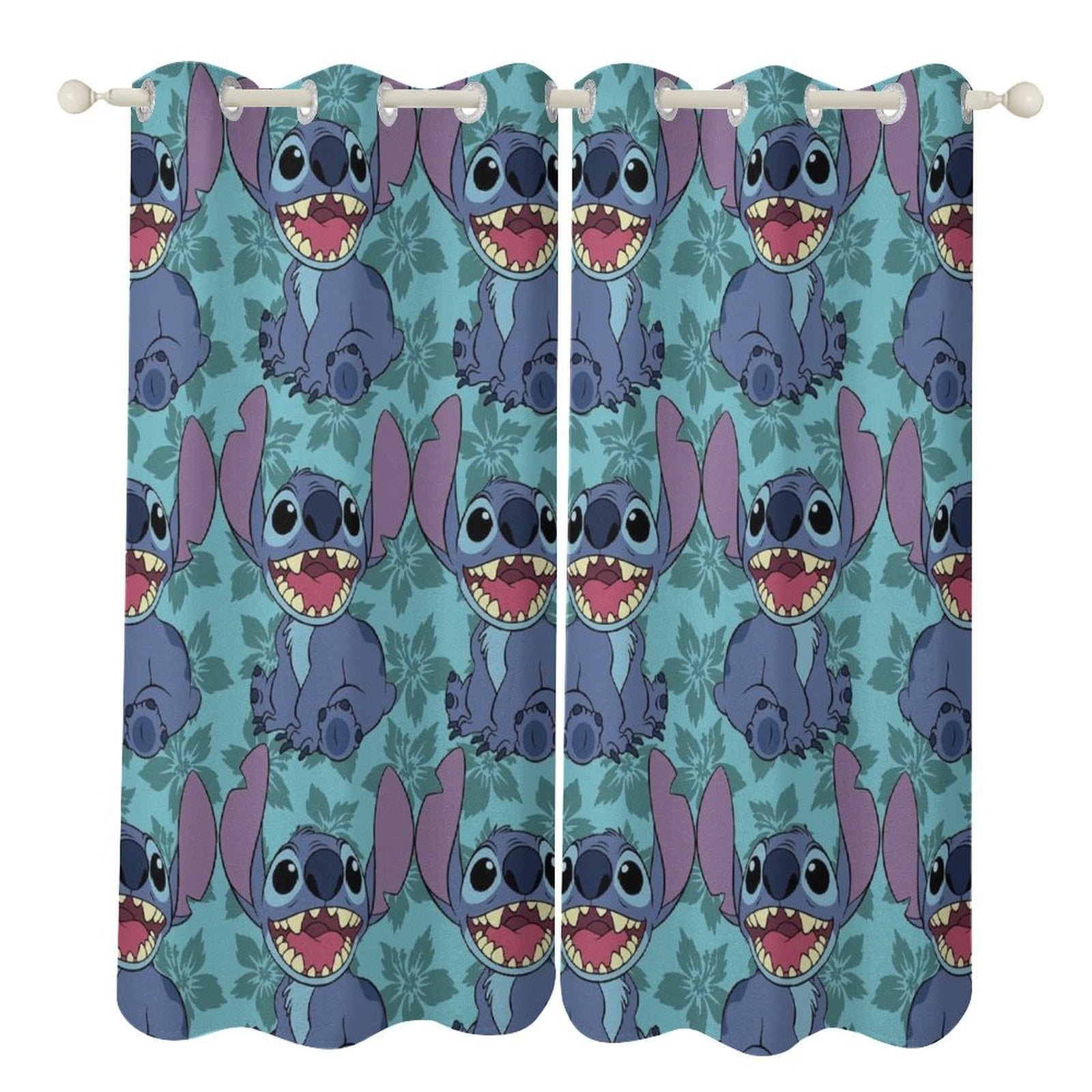 Cartoon Stitch Kids Curtains 52 X 84 Inch,Cartoon Blackout Curtains ...