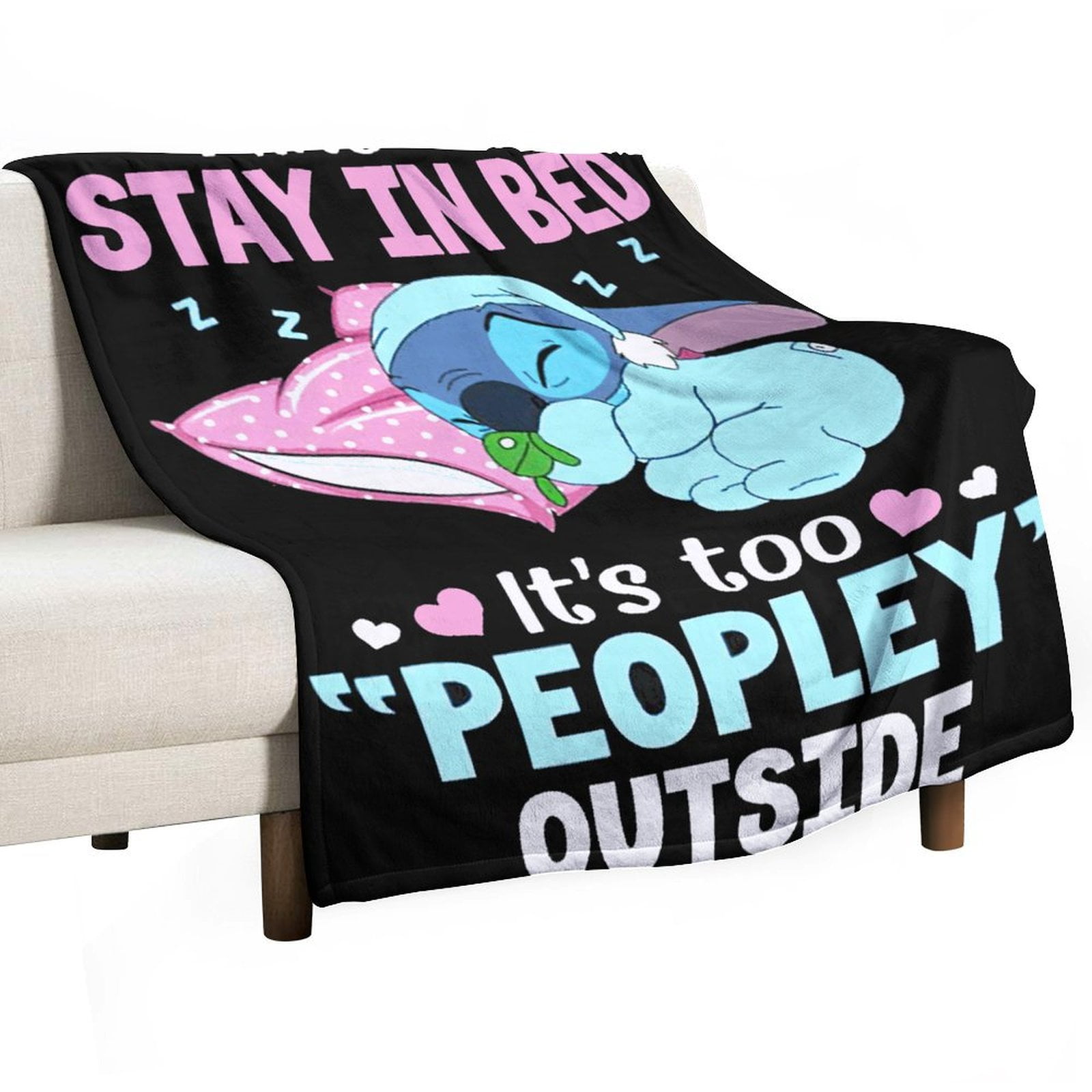Cartoon Stitch Throw Blanket Classic Super Soft Anime Flannel ...