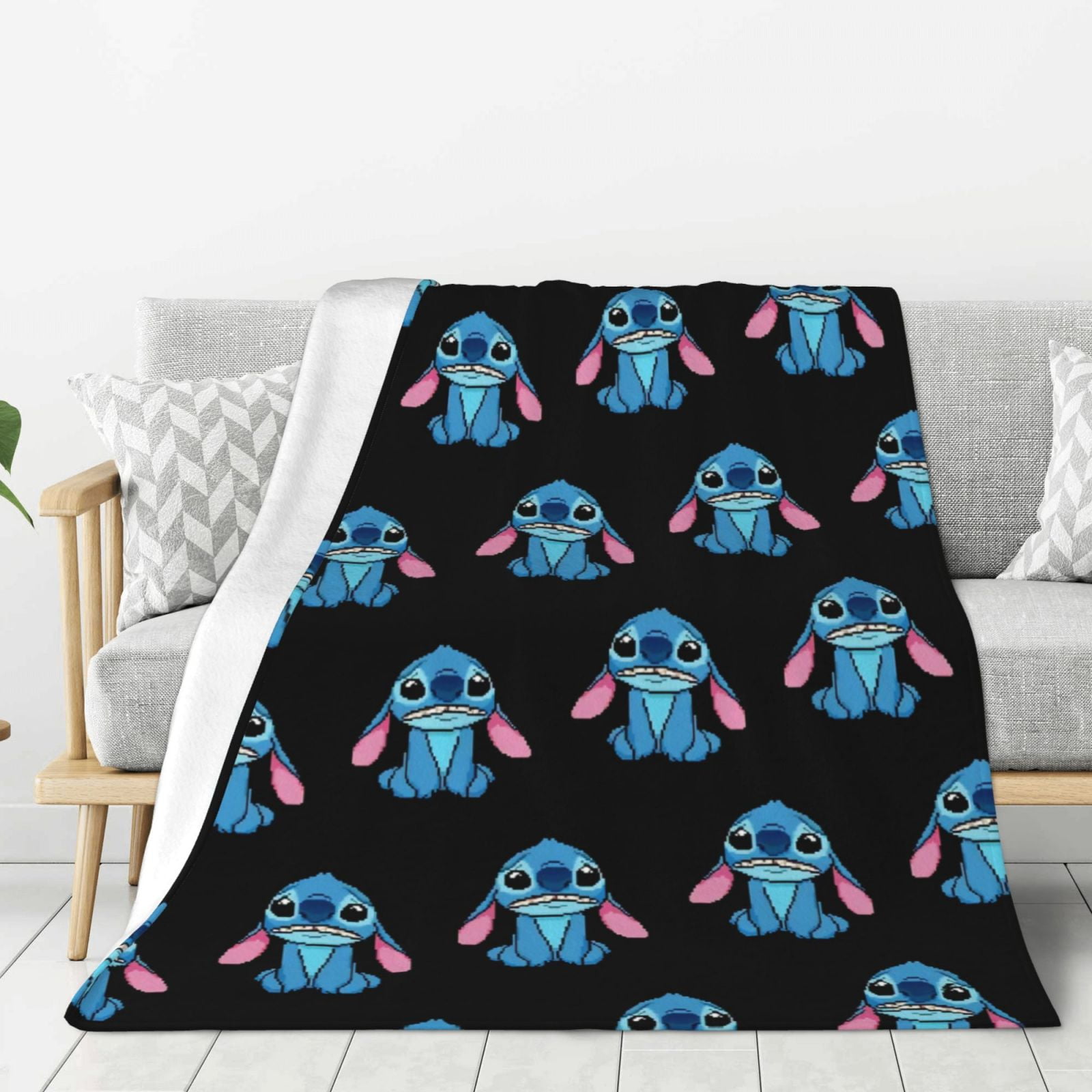 Cartoon Stitch Throw Blanket for Couch,Super Soft Cozy Blankets for ...