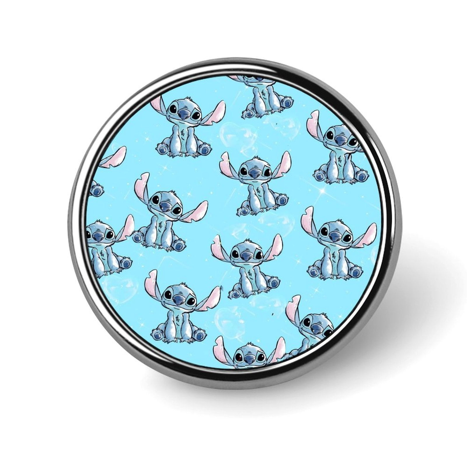 Cartoon Stitch6 DIY Round Badge Aluminum Alloy Badges Fashionable Lapel ...