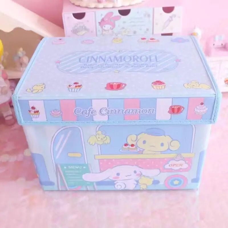 Cartoon Storage Box with Lid Cute Clothes Toys Large Capacity Foldable ...
