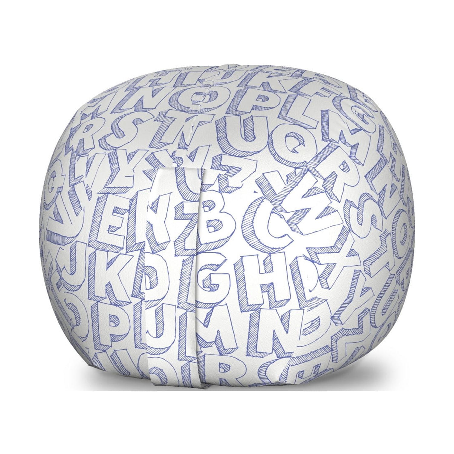 Cartoon Storage Toy Bag Chair, Monochrome Pattern with Uppercase ...