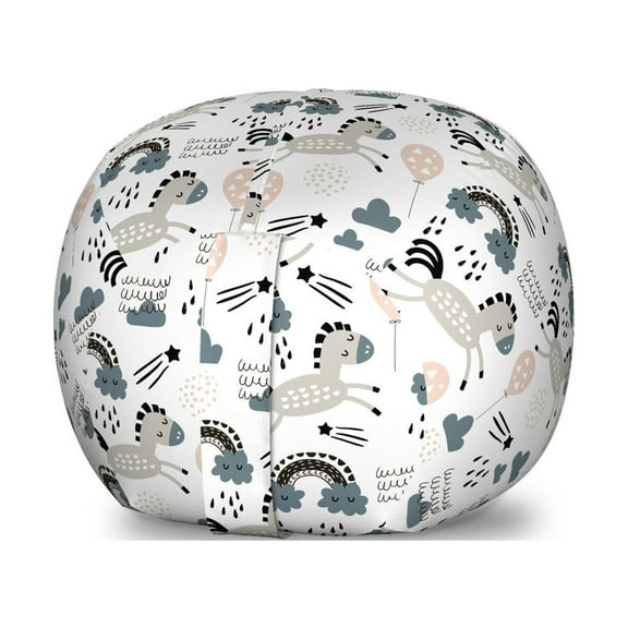 Animal Storage Toy Bag Chair, Repetitive Pattern Winged Cats over ...