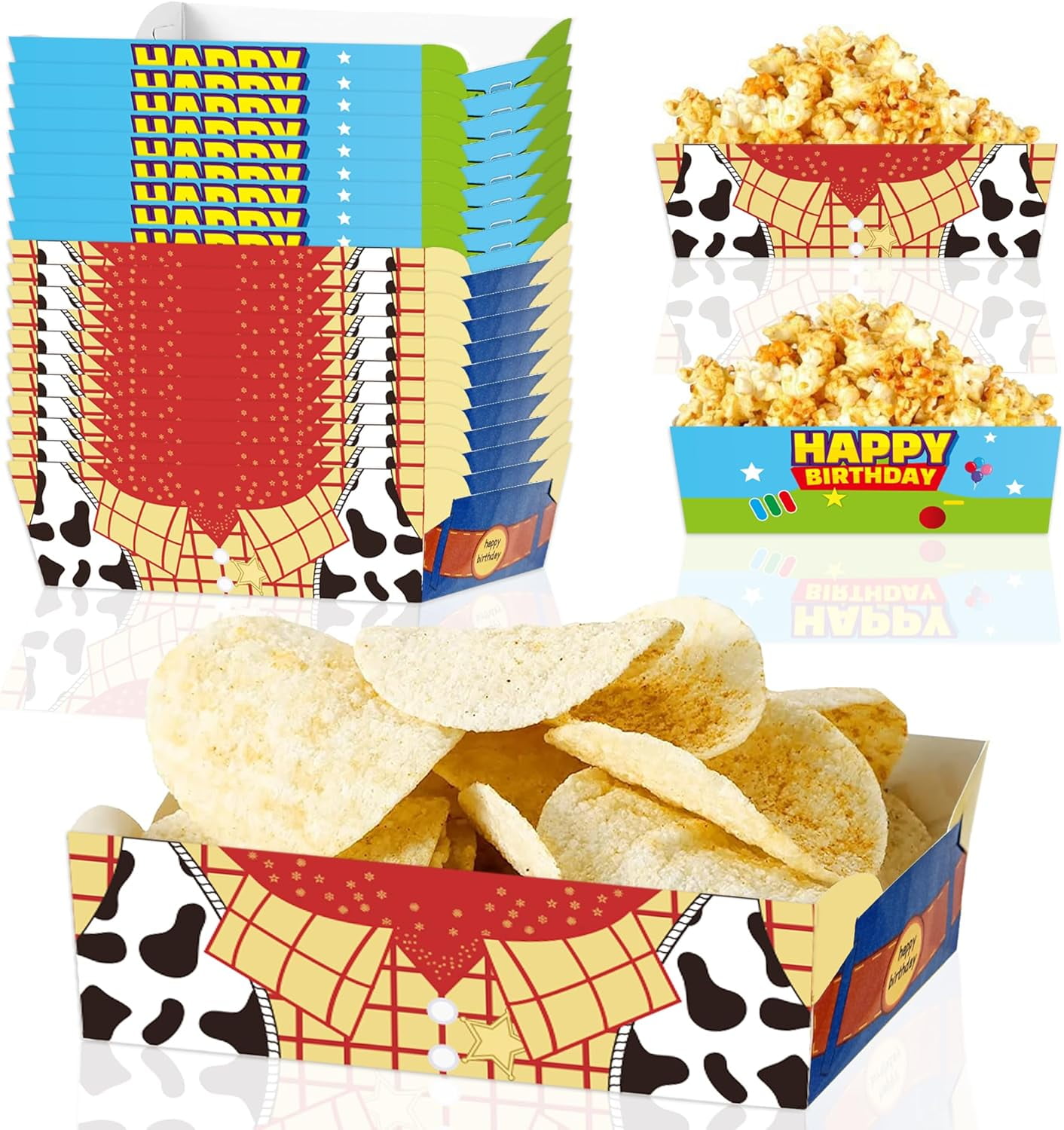 Cartoon Story Disposable Paper Food Trays 24pcs Two Infinity and Beyond ...