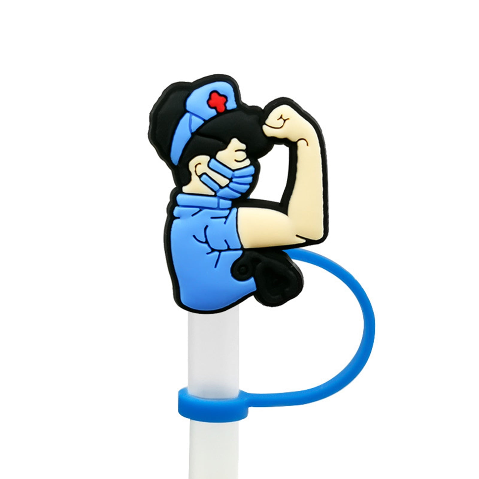 Cartoon Straw Cover Toppers,8mm Reusable Straw Cover Caps,Drinking Dust ...