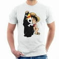 Cartoon Straw Hat Kid Tugging Pirate Sheet Graphic Tee Retro Nautical ...