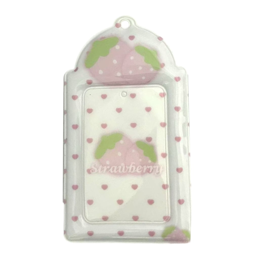 Cartoon Strawberry Photo Card Covers PVC Card Sleeve 3Inch Photocard ...